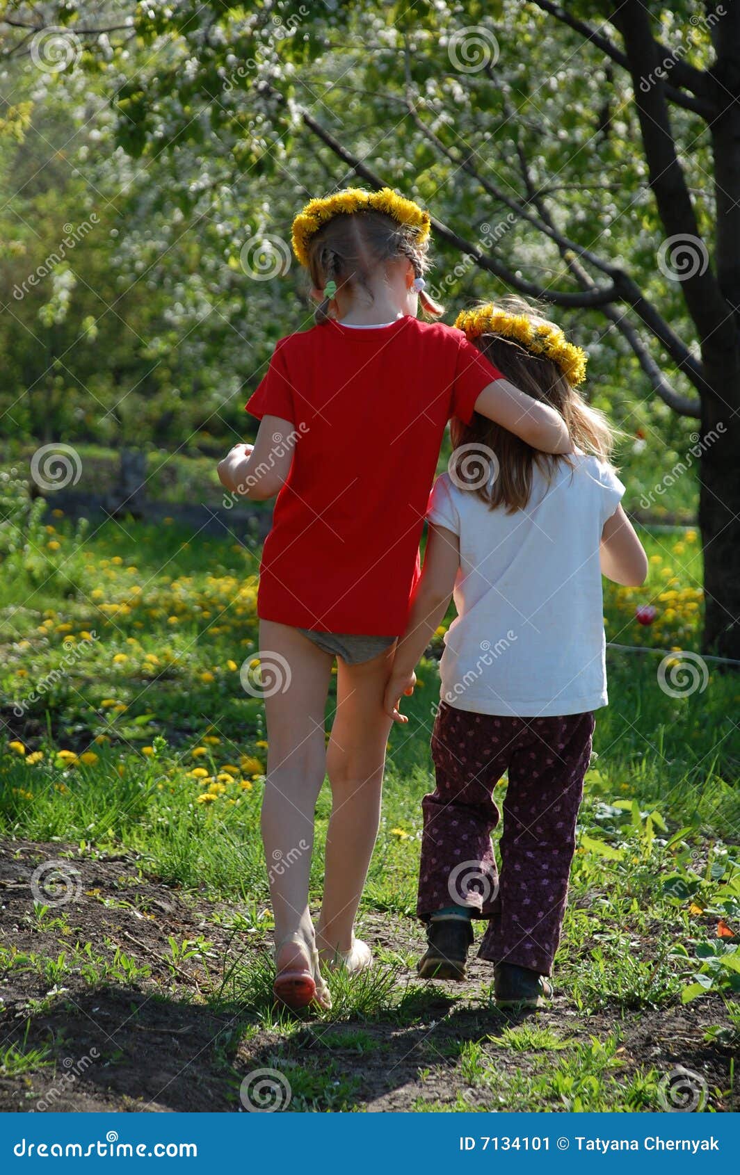 Weggehen stockbild. Bild von zicklein, mädchen, garten - 7134101