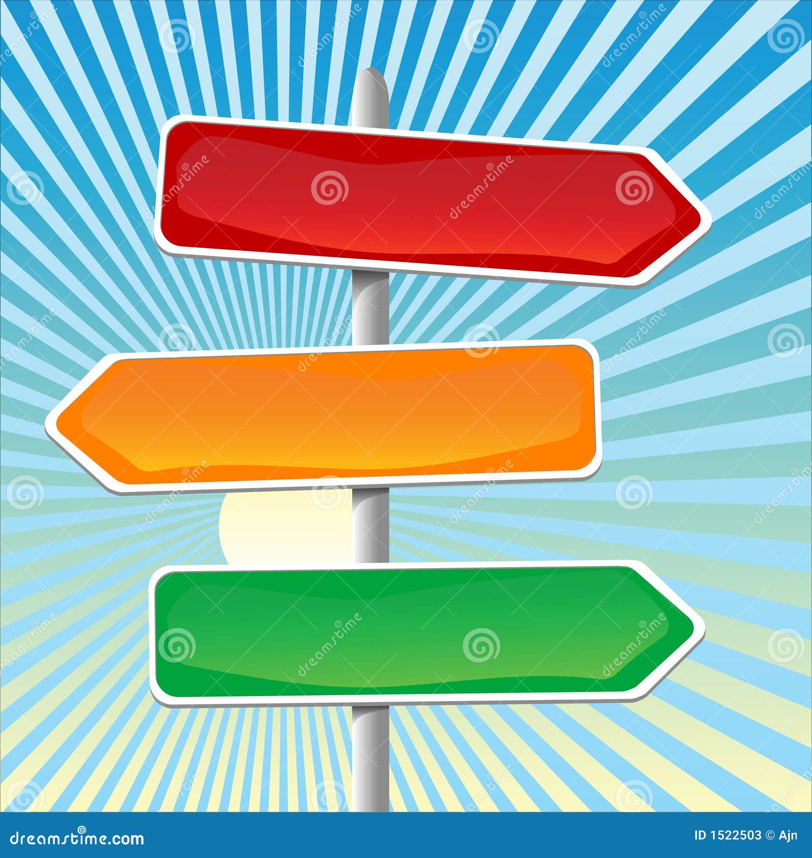 Wegweiser vektor abbildung. Illustration von bearbeitbaren - 1522503