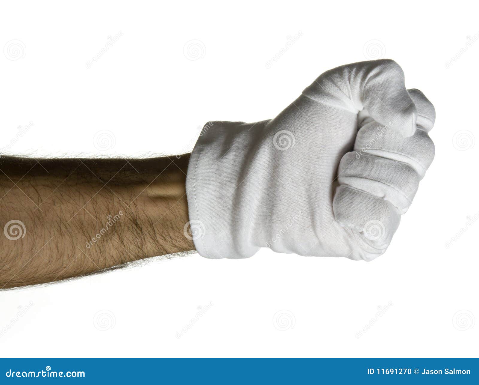 Weiße behandschuhte Hand stockfoto. Bild von ausschnitt - 11691270