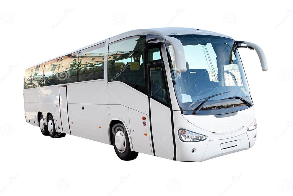 Weißer Bus stockbild. Bild von auslegung, glas, spiegel - 27313269