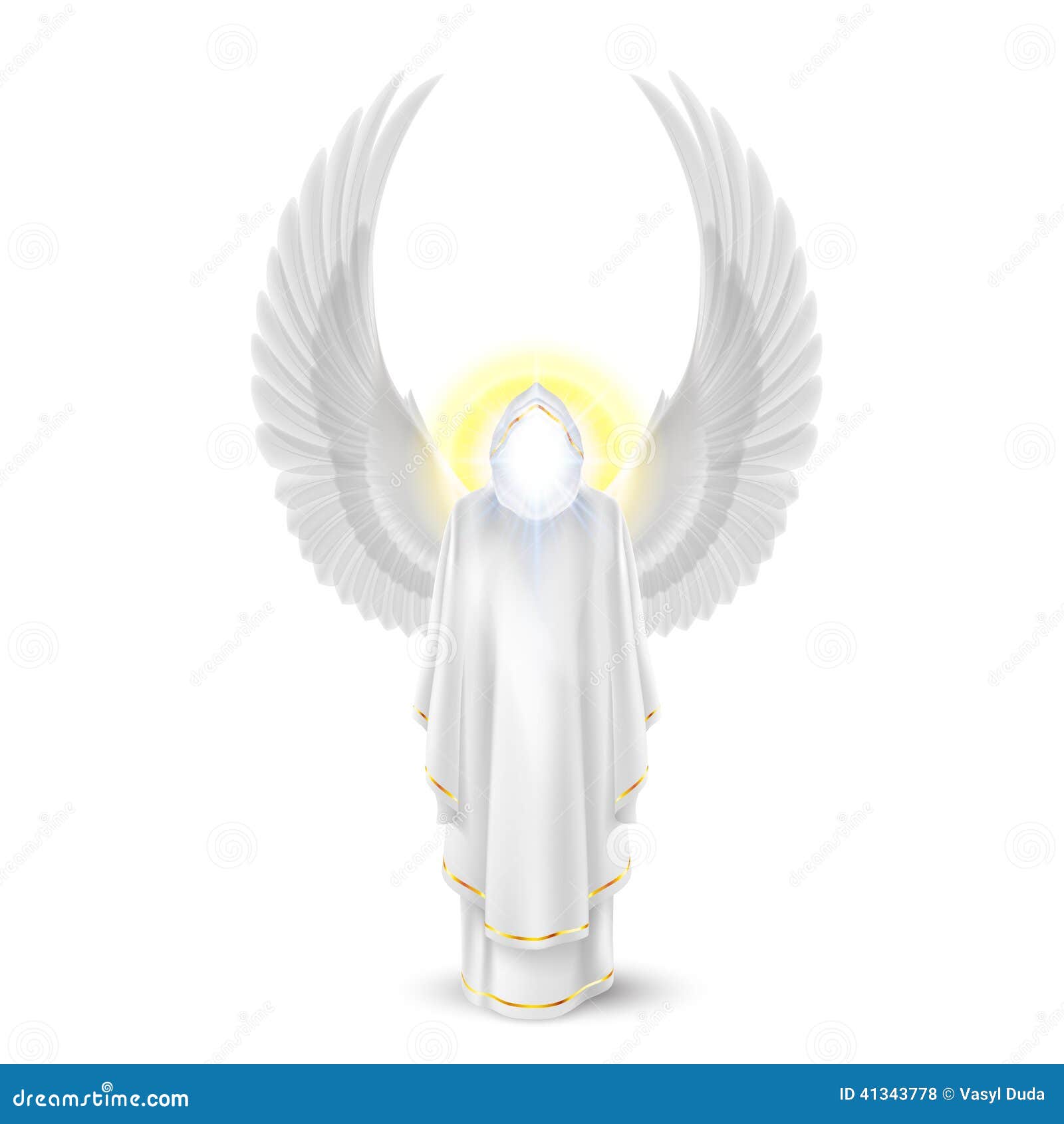 Weißer Engel stock abbildung. Illustration von unschuld - 41343778