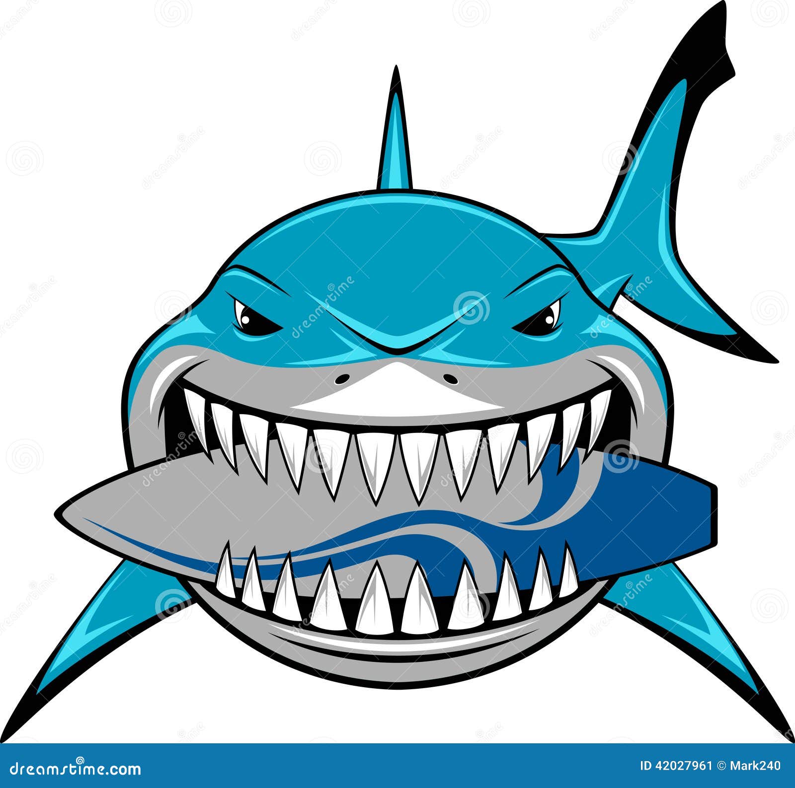 Weißer Haifisch vektor abbildung. Illustration von lächeln - 42027961