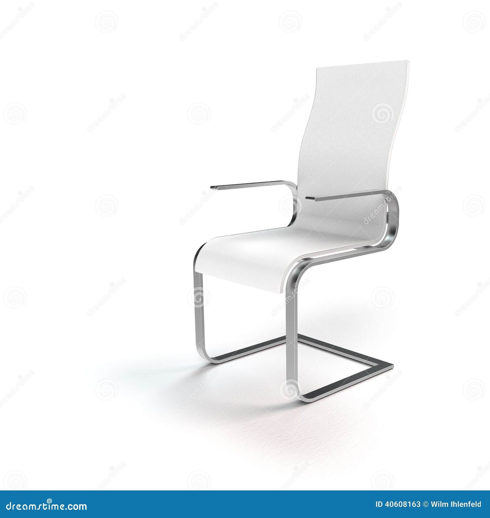 Weißer Stuhl Auf Weißem Hintergrund Stock Abbildung - Illustration von ...