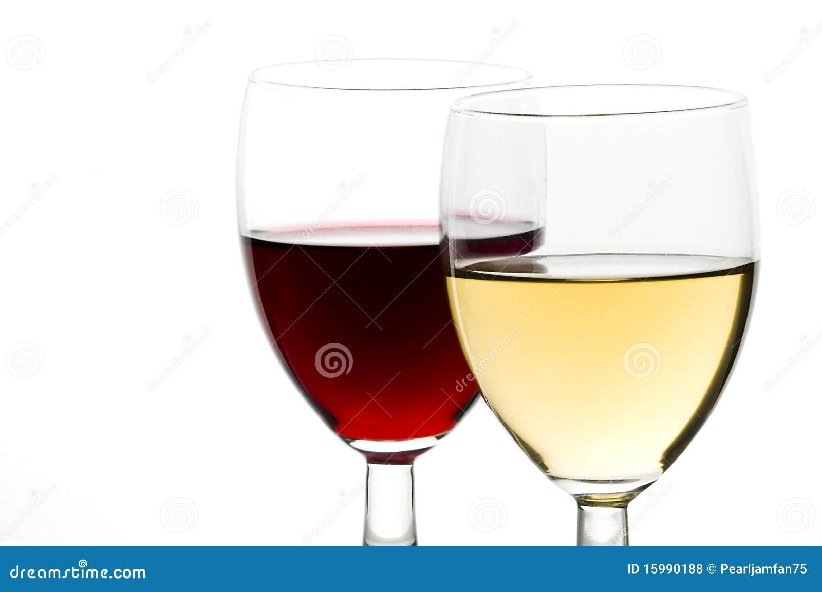 Weißer Wein und Rotwein stockfoto. Bild von durst, getränk - 15990188