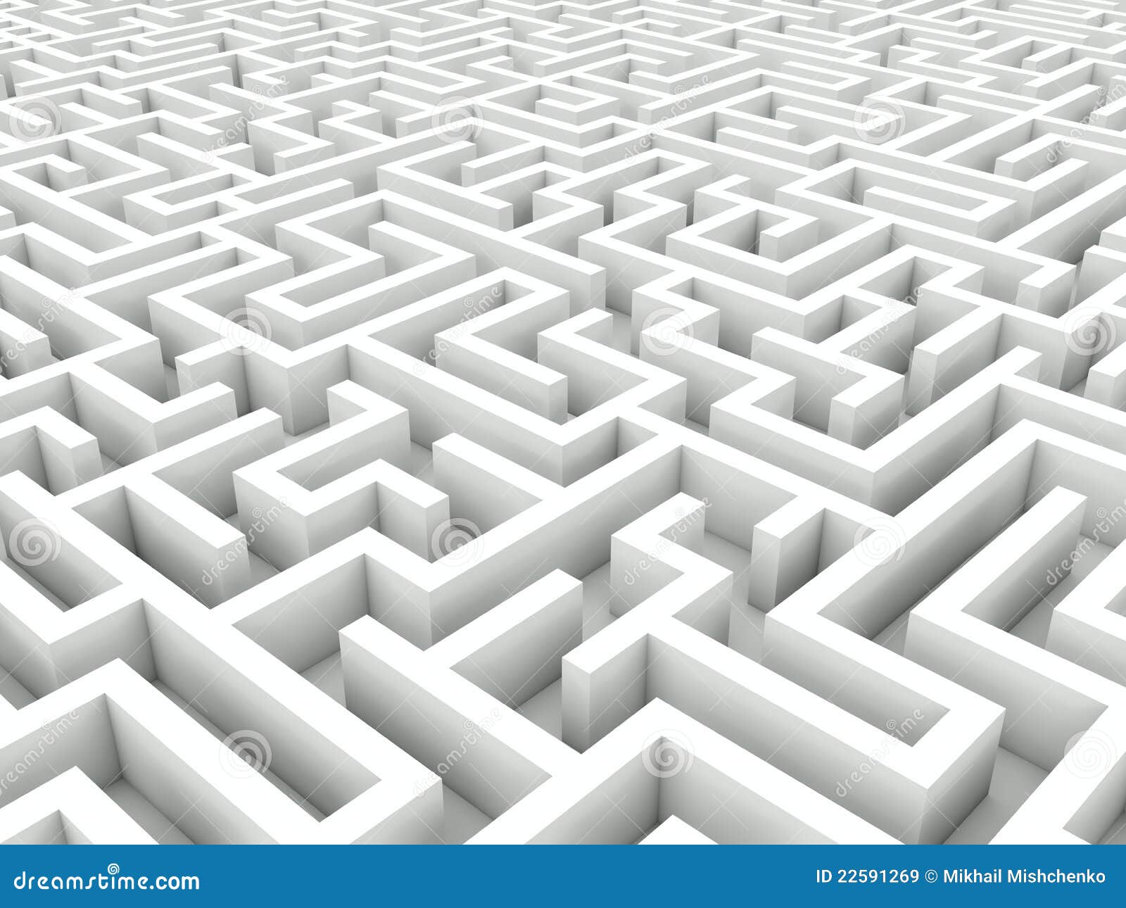 Weißes Labyrinth stock abbildung. Illustration von hilfe - 22591269