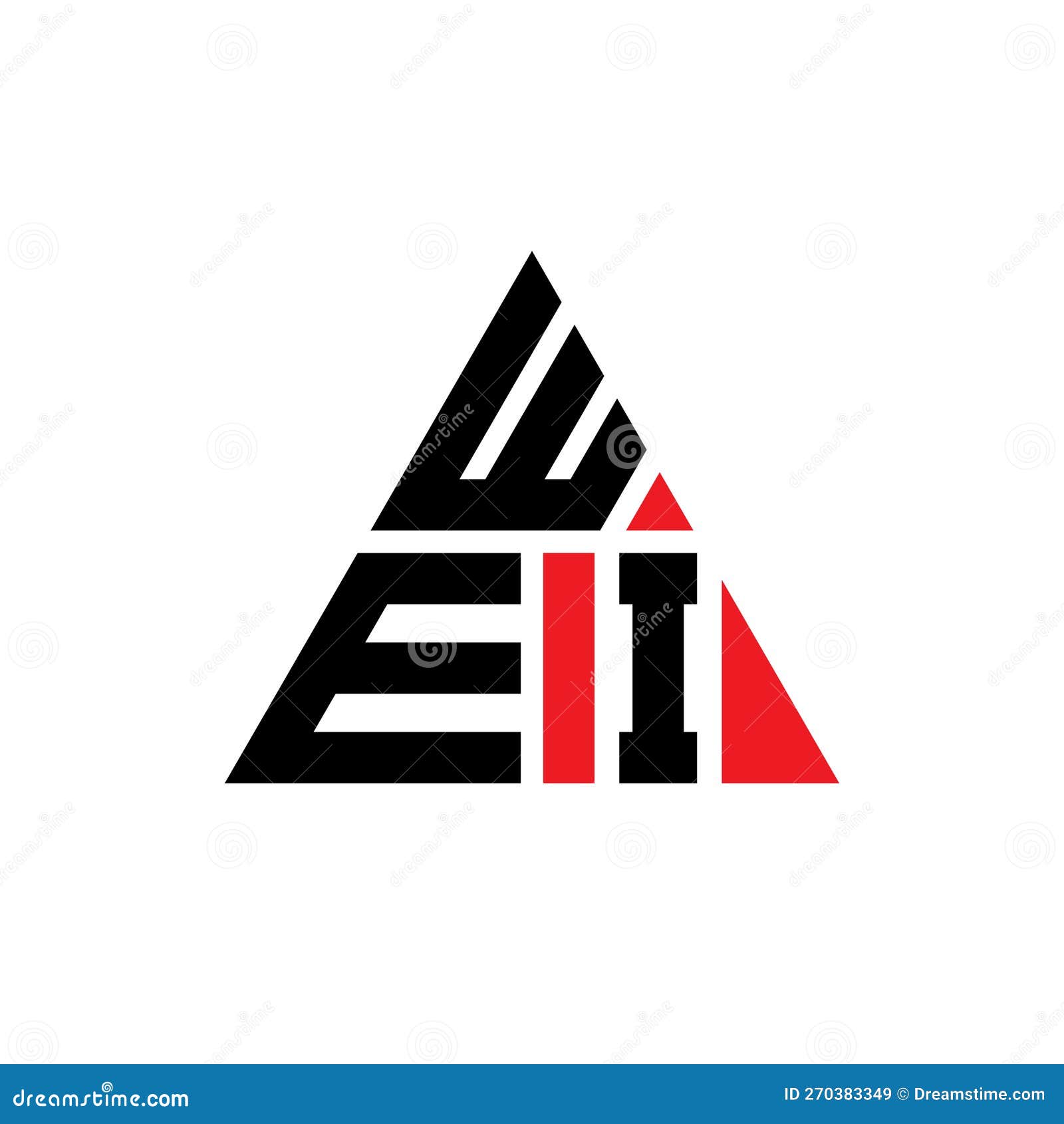 WEI Triangle Letter Logo Design with Triangle Shape. WEI Triangle Logo ...