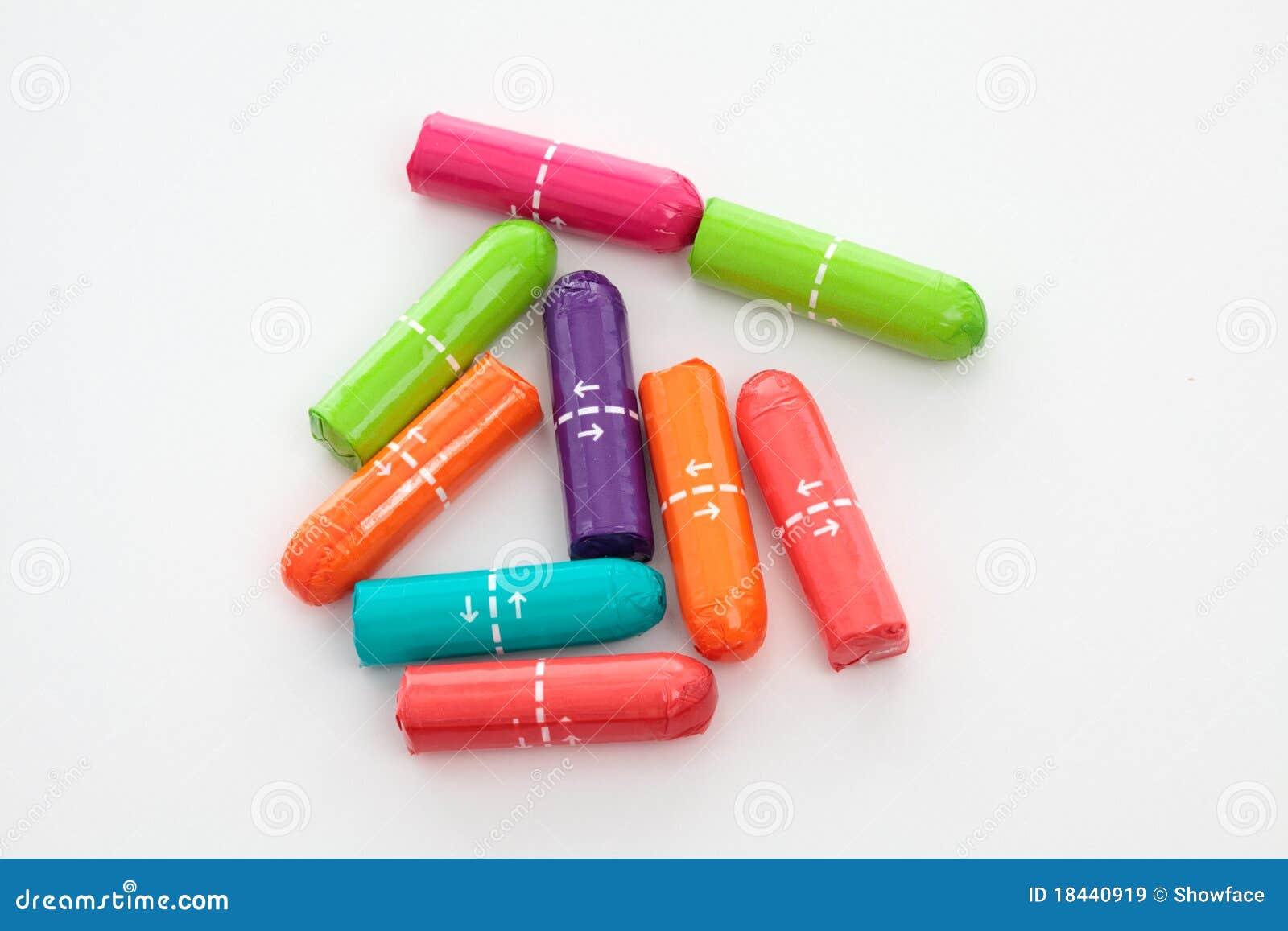 Weibliche Hygiene Der Bunten Tampons Redaktionelles Stockbild - Bild ...