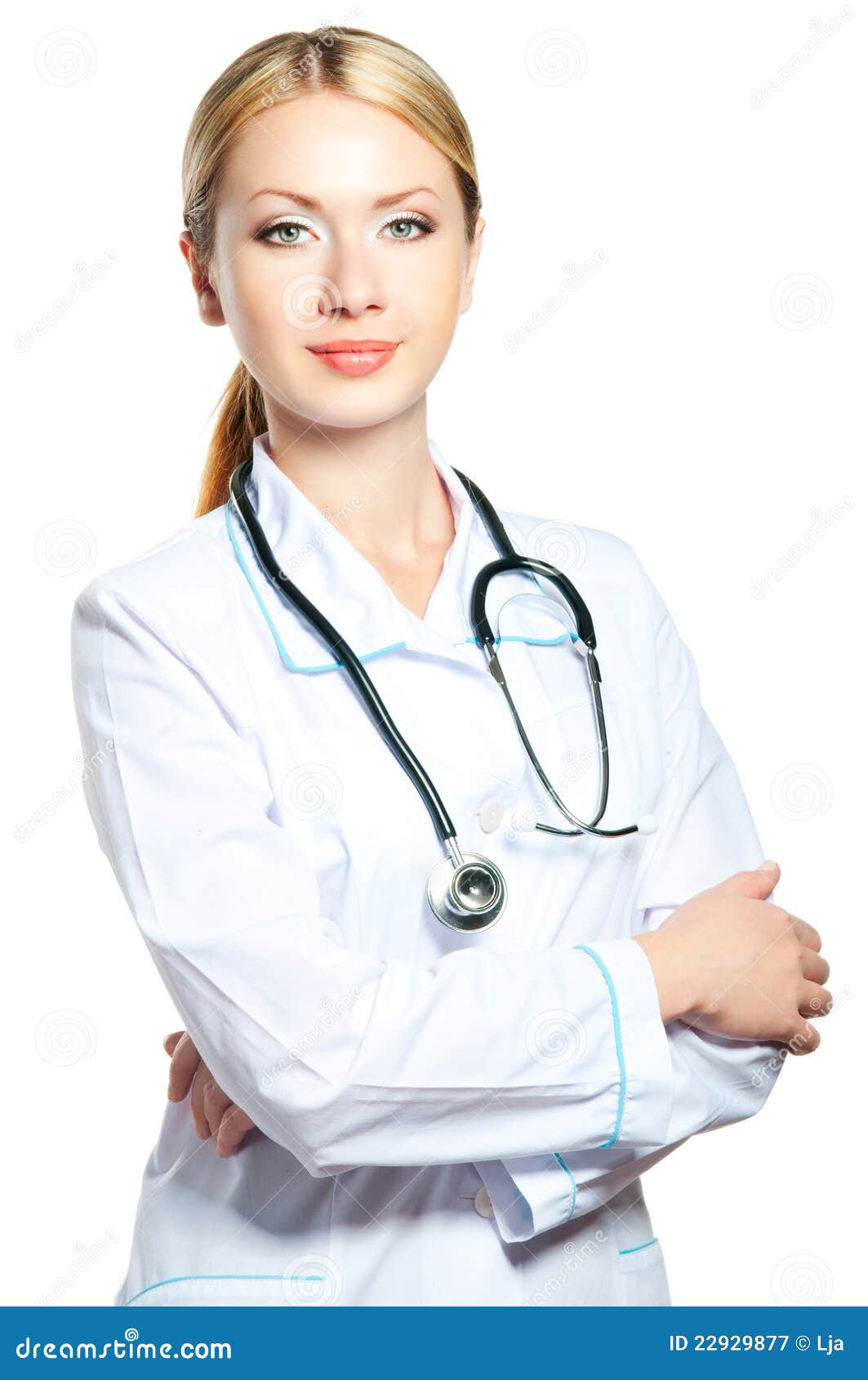 Weiblicher Doktor stockbild. Bild von glücklich, leben - 22929877