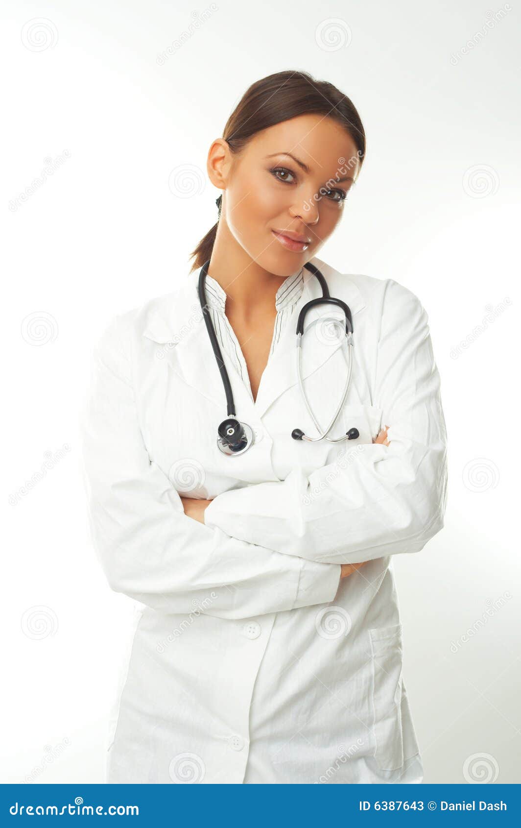Weiblicher Doktor stockbild. Bild von mädchen, labor, schauen - 6387643