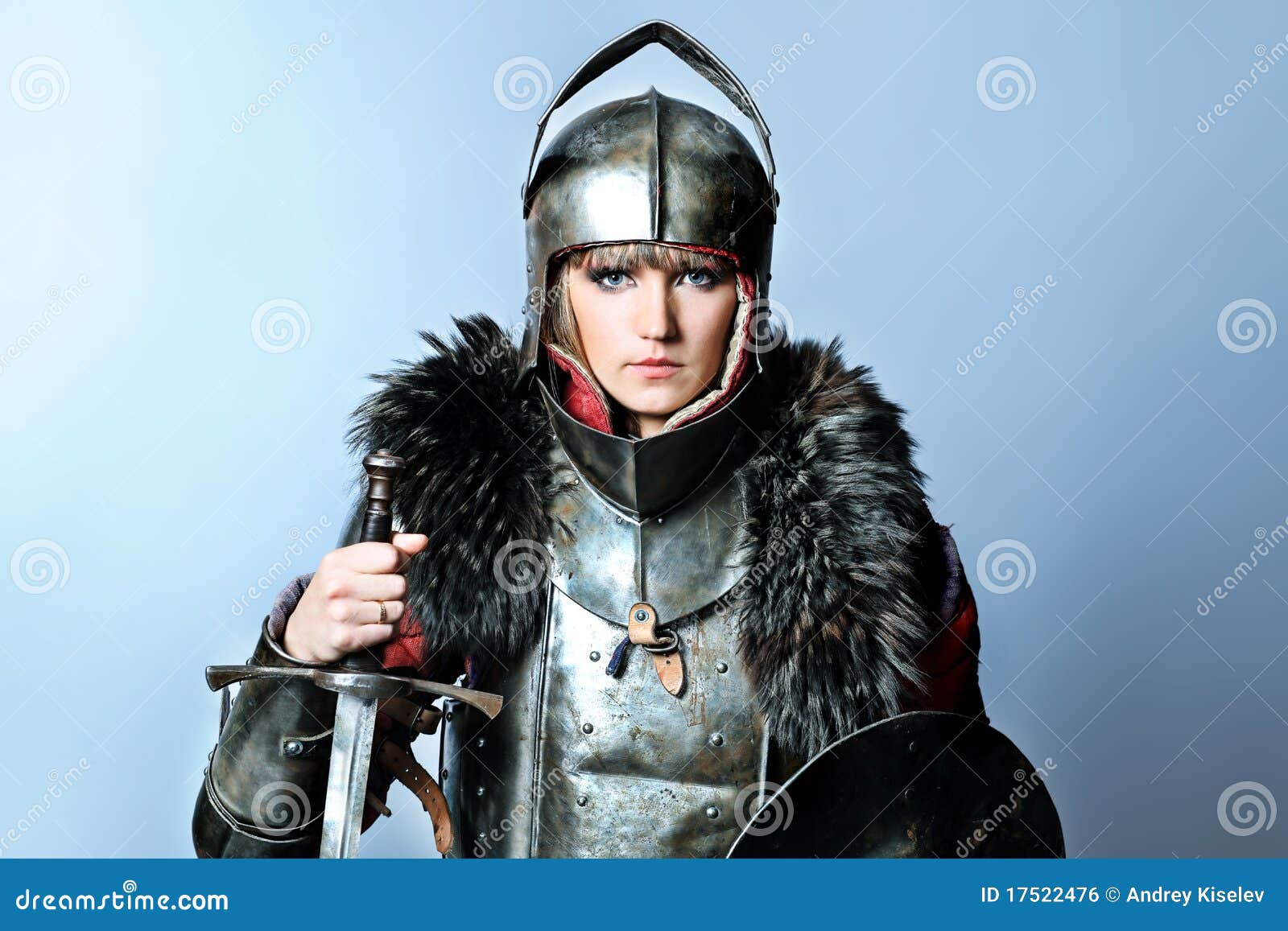 Weiblicher Ritter stockfoto. Bild von antike, leute, schlacht - 17522476