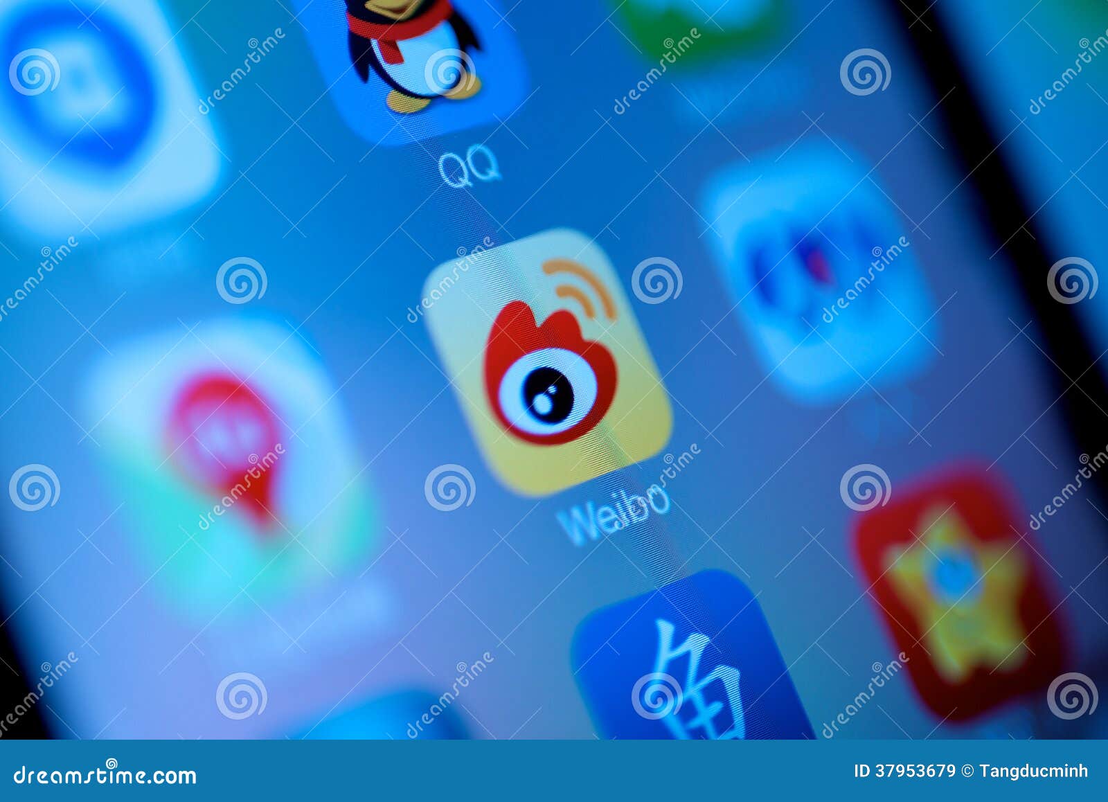 Weibo Chinese Social Media editorial stock image. Image of screen ...