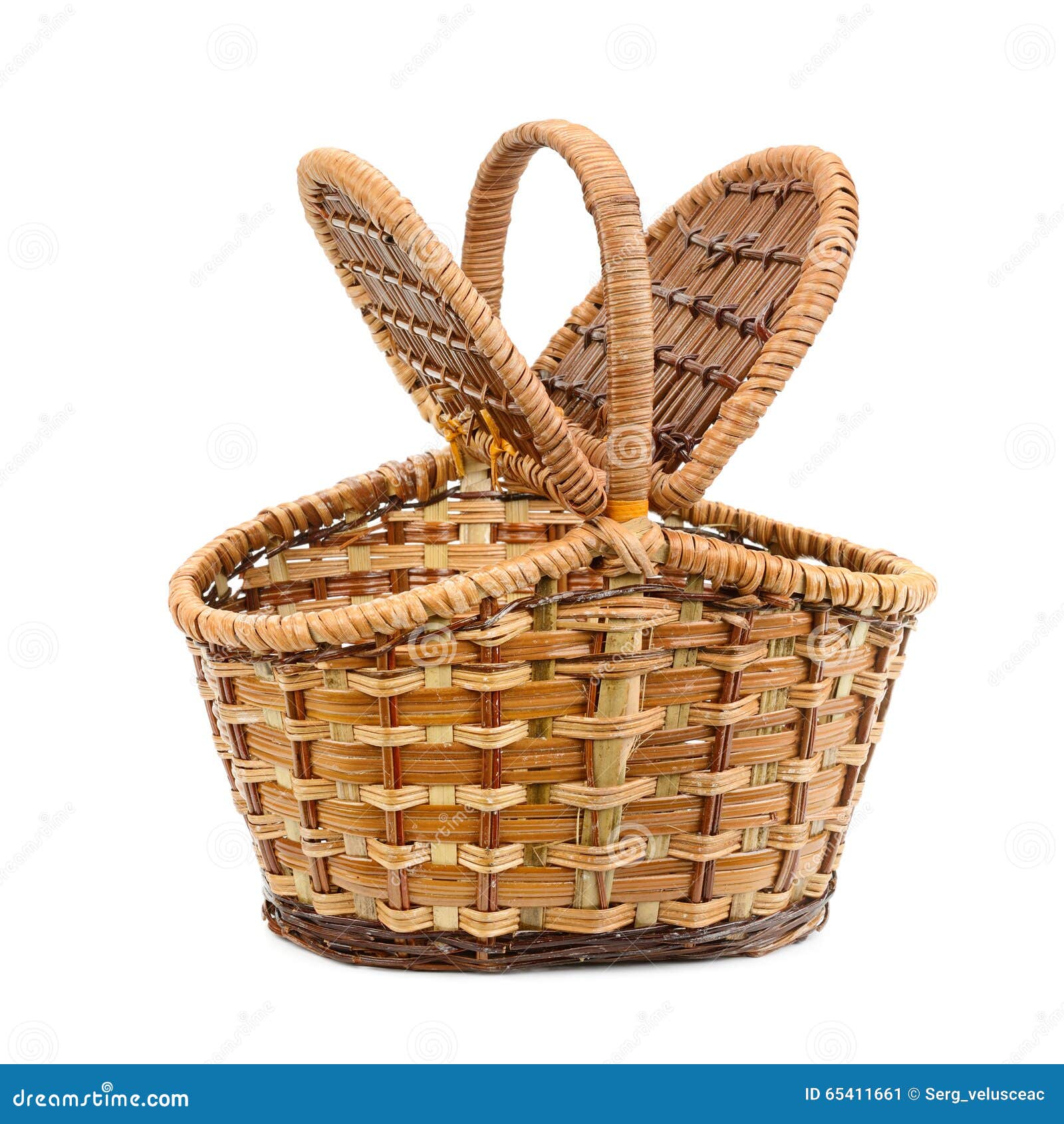 Weidenkorb mit Deckel stockbild. Bild von griff, frech - 65411661