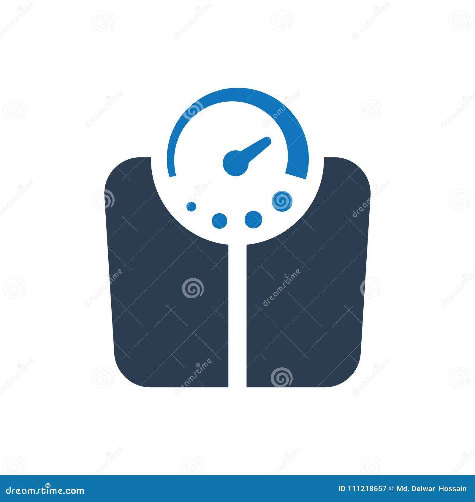 Weigh Machine Icon stock vector. Illustration of balance - 111218657