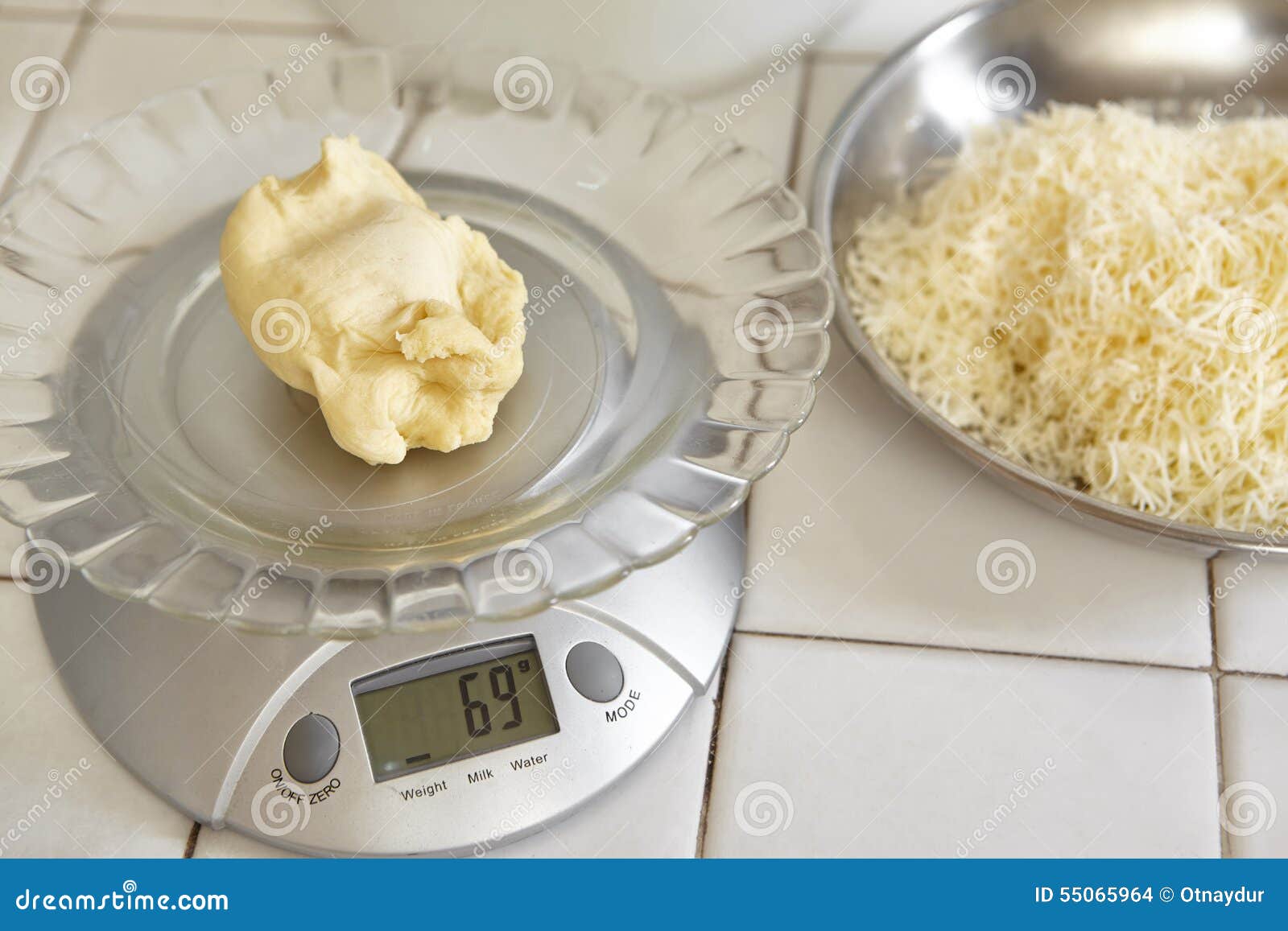 Weighing bread dough stock photo. Image of baking, cooking - 55065964