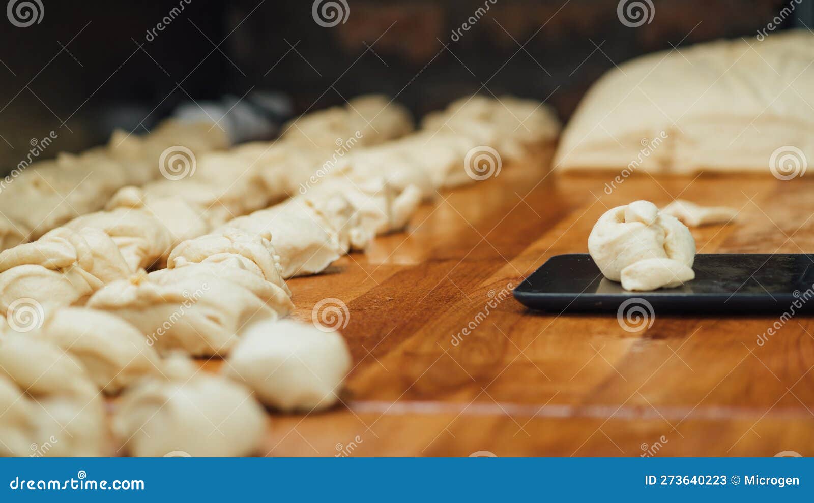 Weighing dough on a scale stock image. Image of restaurant - 273640223