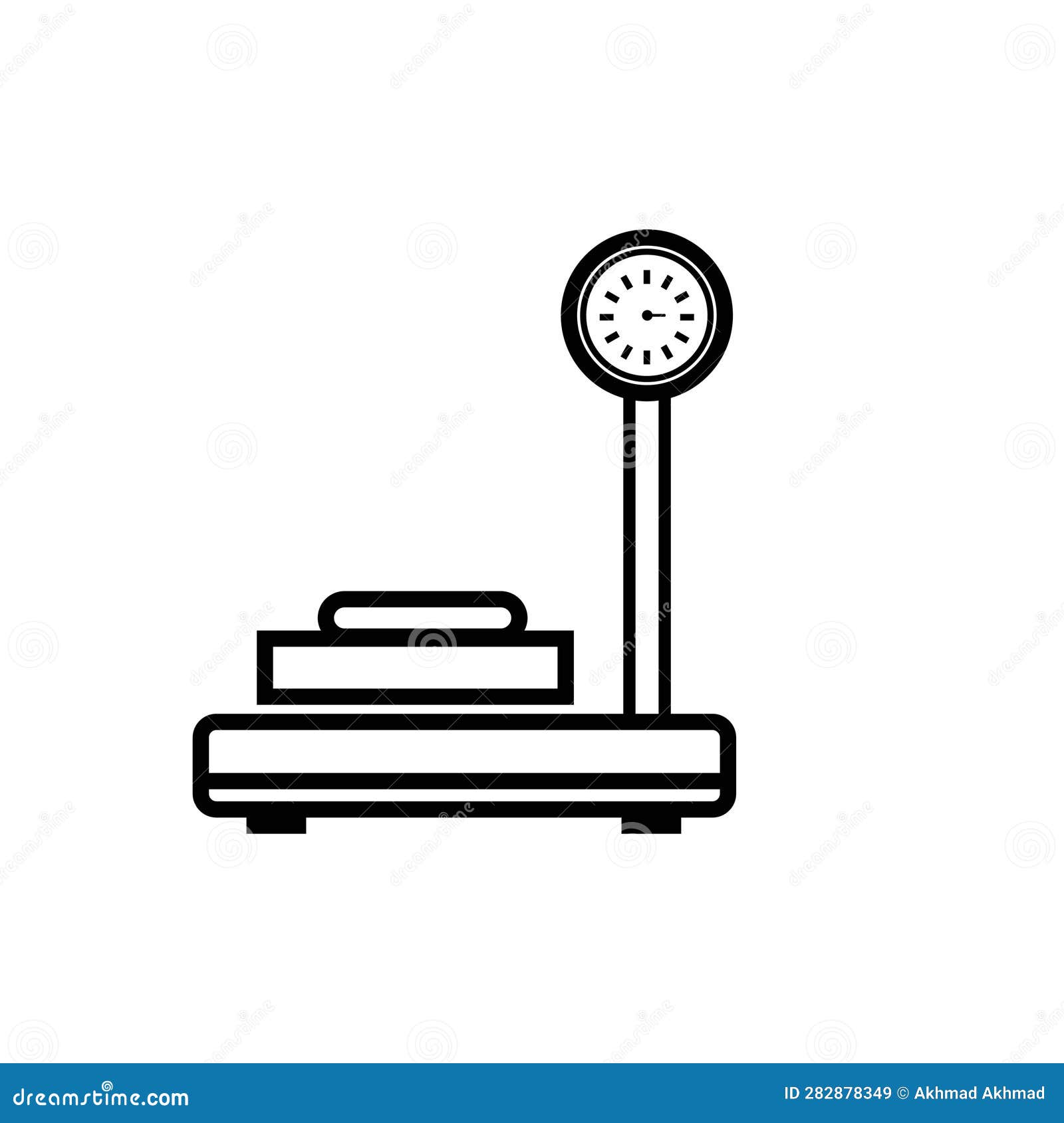Weighing icon stock vector. Illustration of business - 282878349