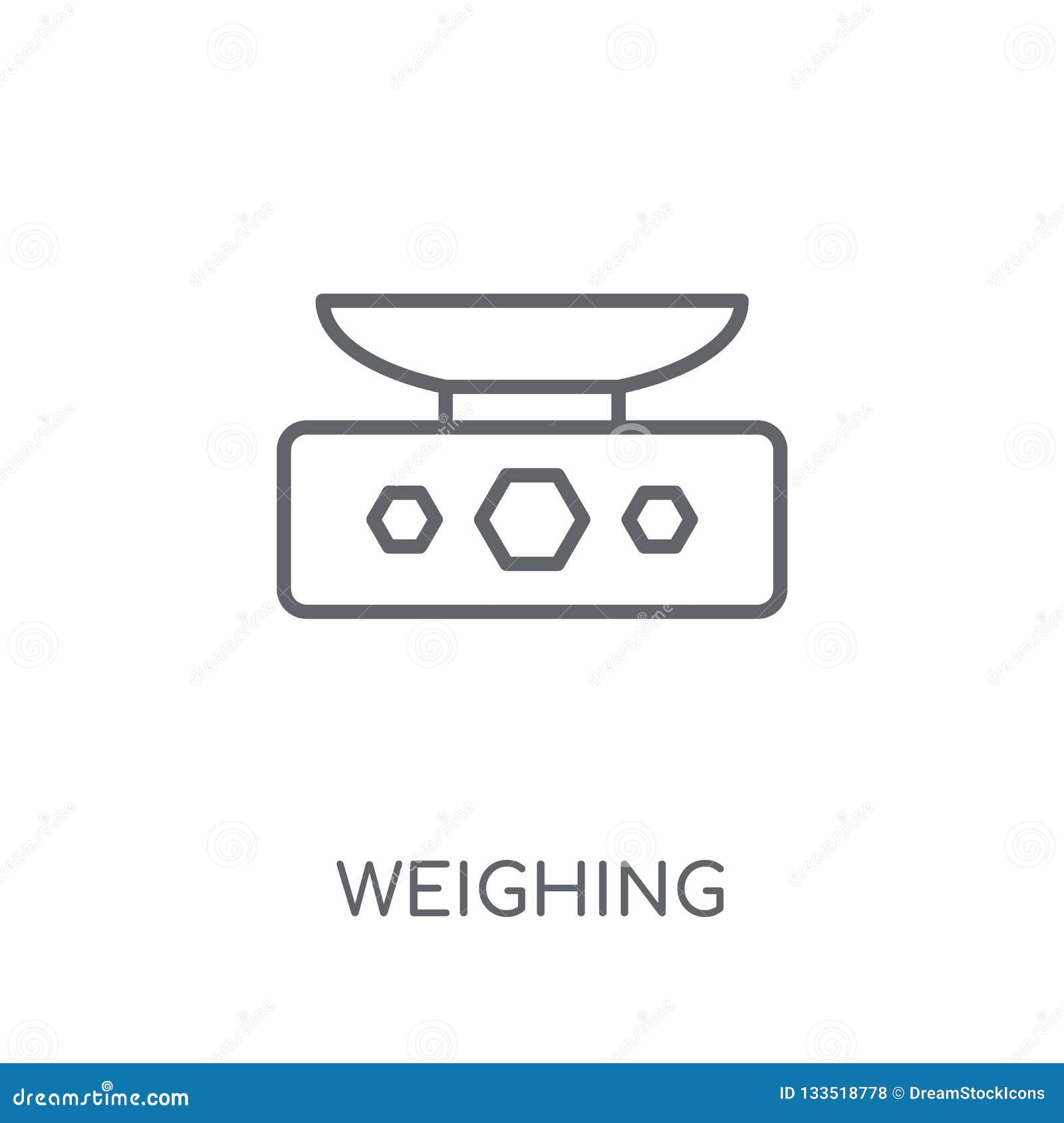 Weighing Linear Icon. Modern Outline Weighing Logo Concept On Wh Vector ...