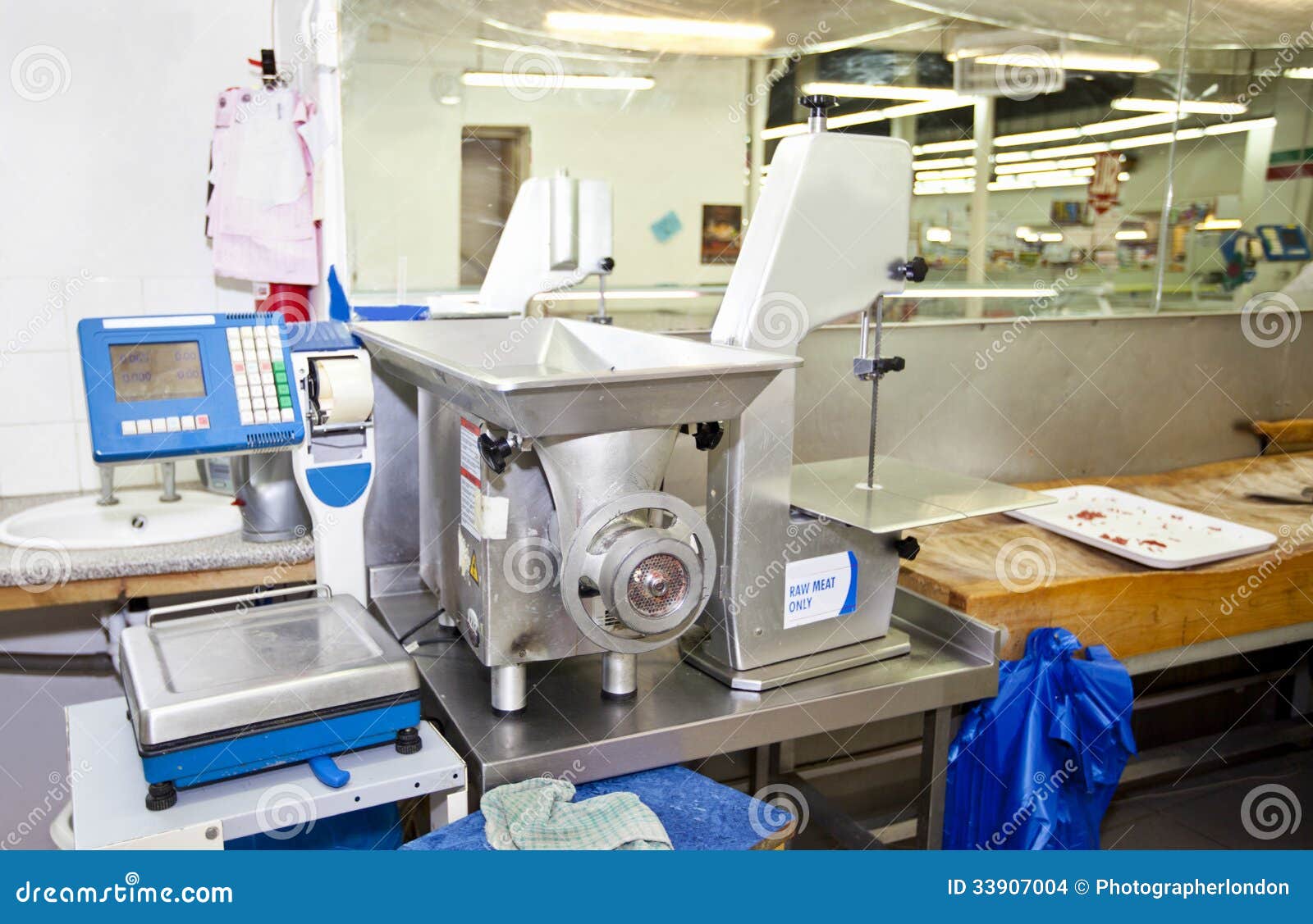 Weighing Machine in Grocery Store Stock Photo - Image of mirror ...