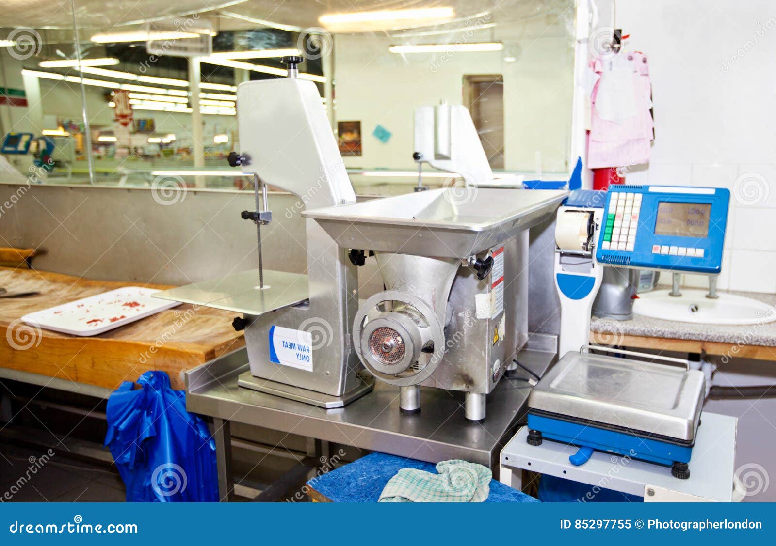 Weighing Machine in Grocery Store Stock Image - Image of retail ...