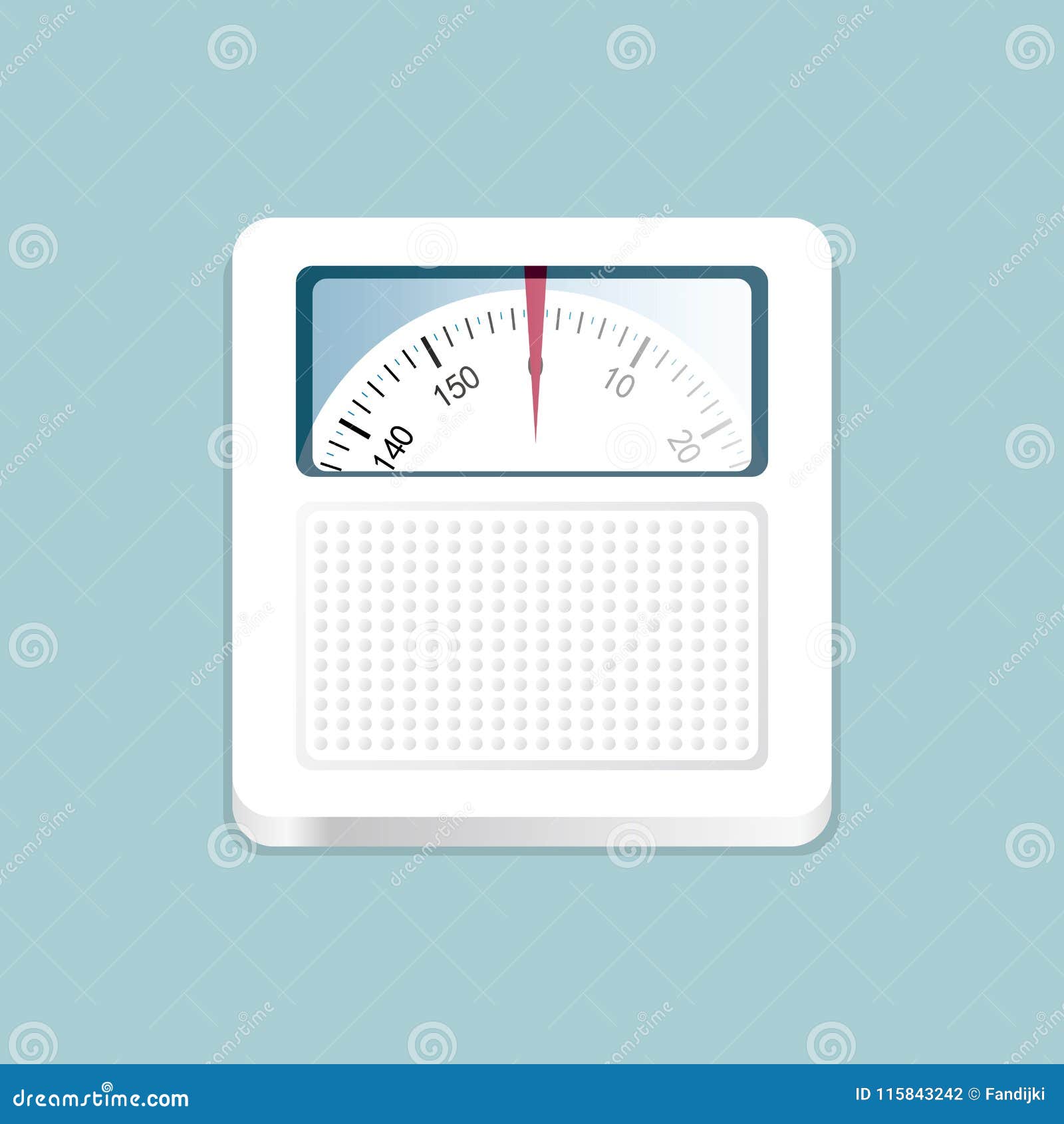 Weighing Scale in Blue Background. Stock Vector - Illustration of ...