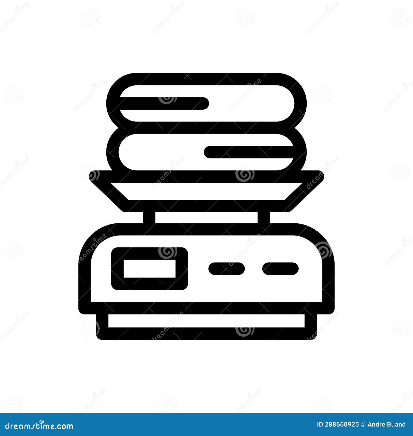 Weighing Scale Line Icon Illustration Vector Graphic Stock Illustration ...
