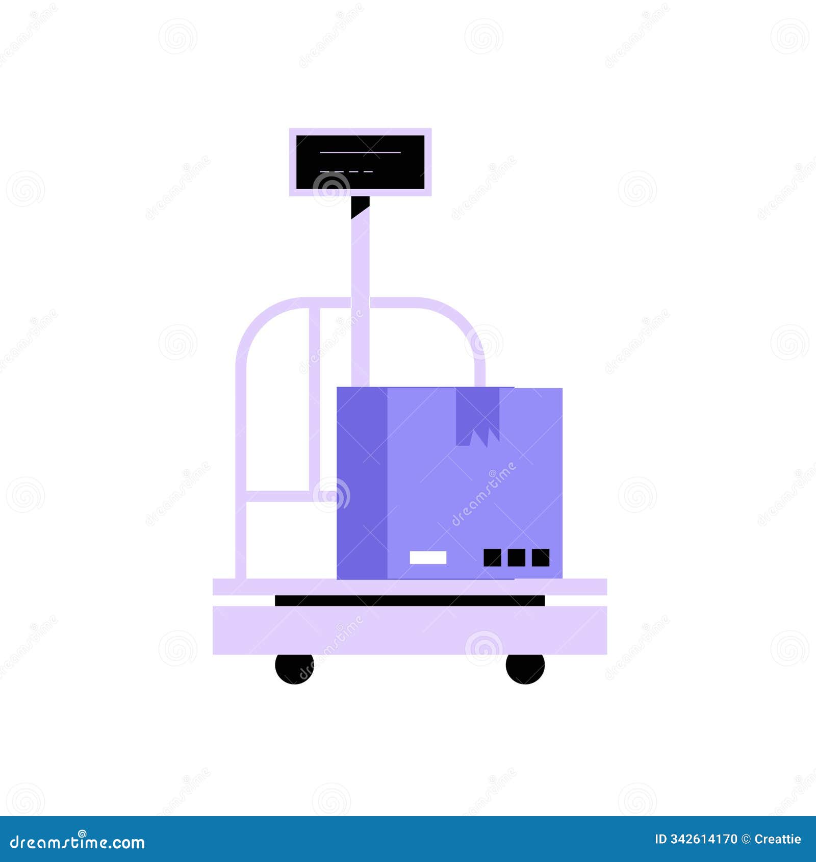 Weighing Scale with Package in Flat Vector Illustration Symbolizing ...