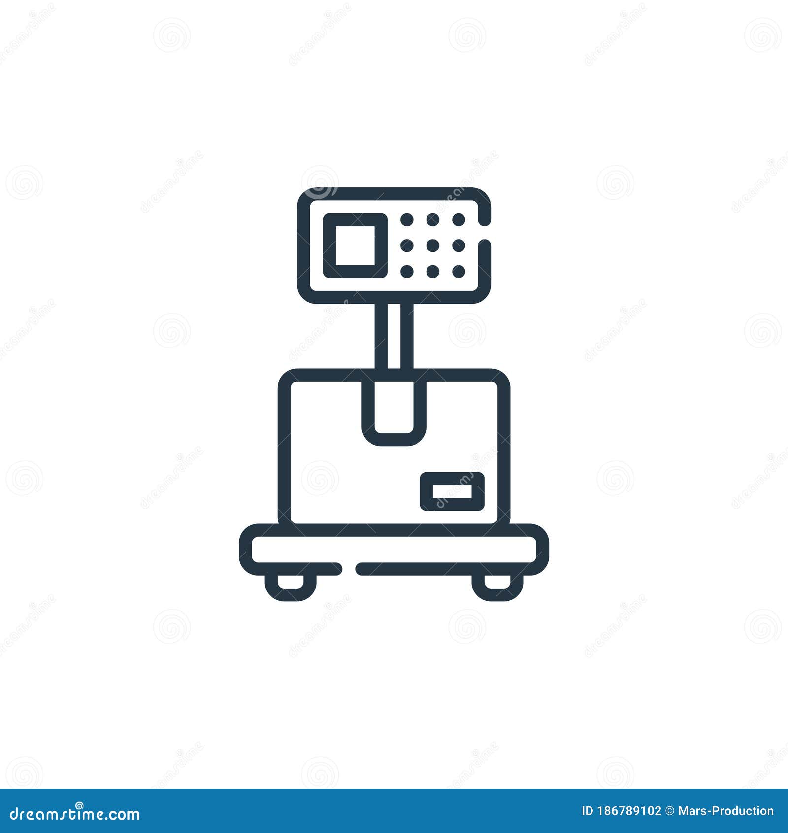 Weighing Scale Vector Icon. Weighing Scale Editable Stroke Stock Vector ...