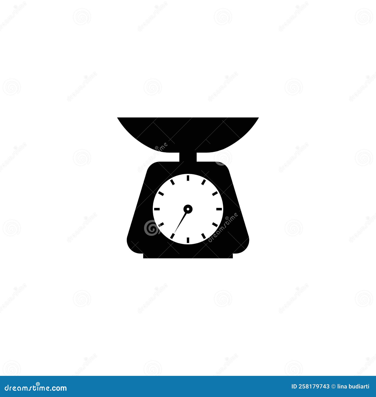Weighing vector icon stock vector. Illustration of equipment - 258179743