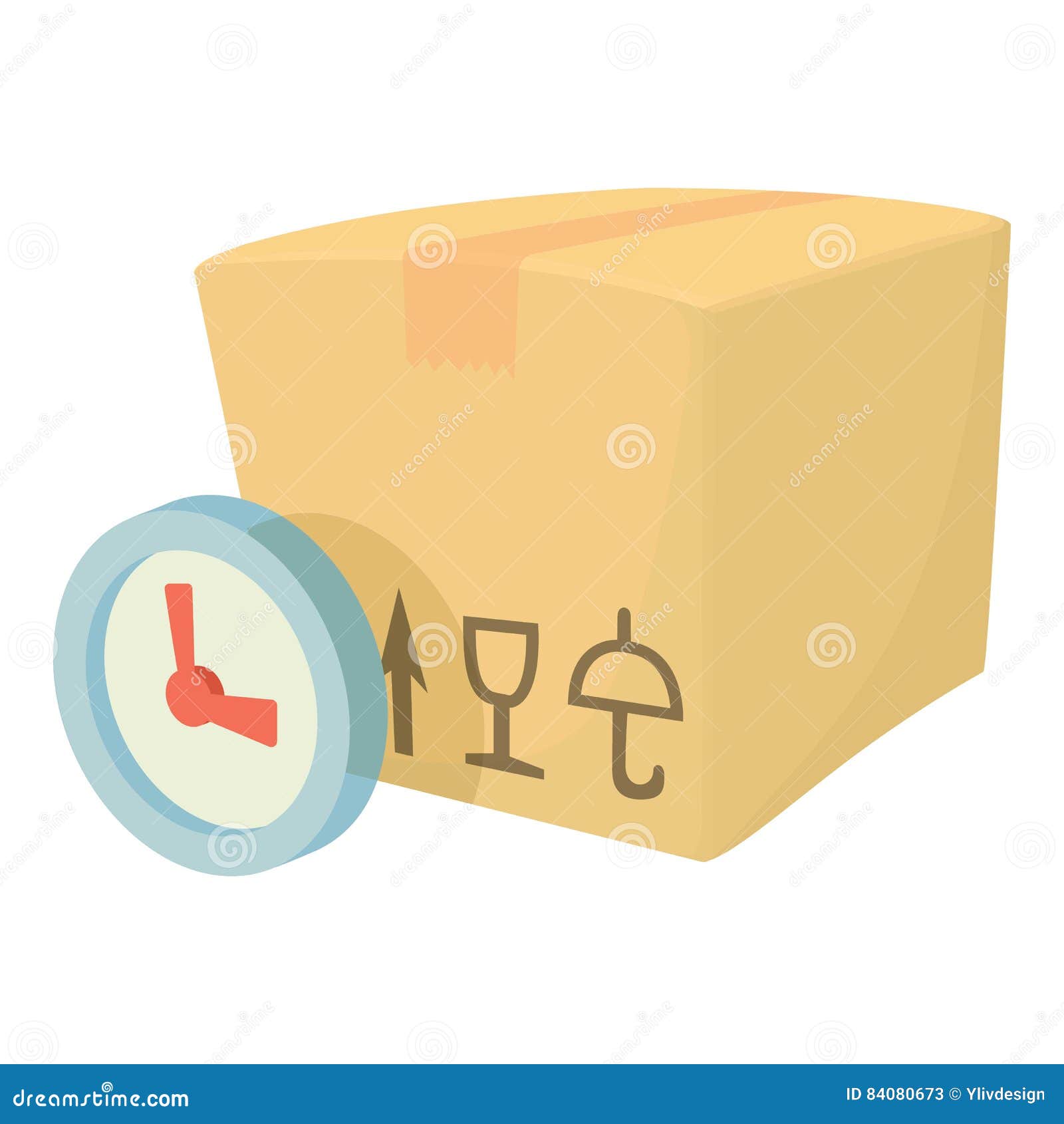 Weight Box Icon, Cartoon Style Stock Vector - Illustration of price ...