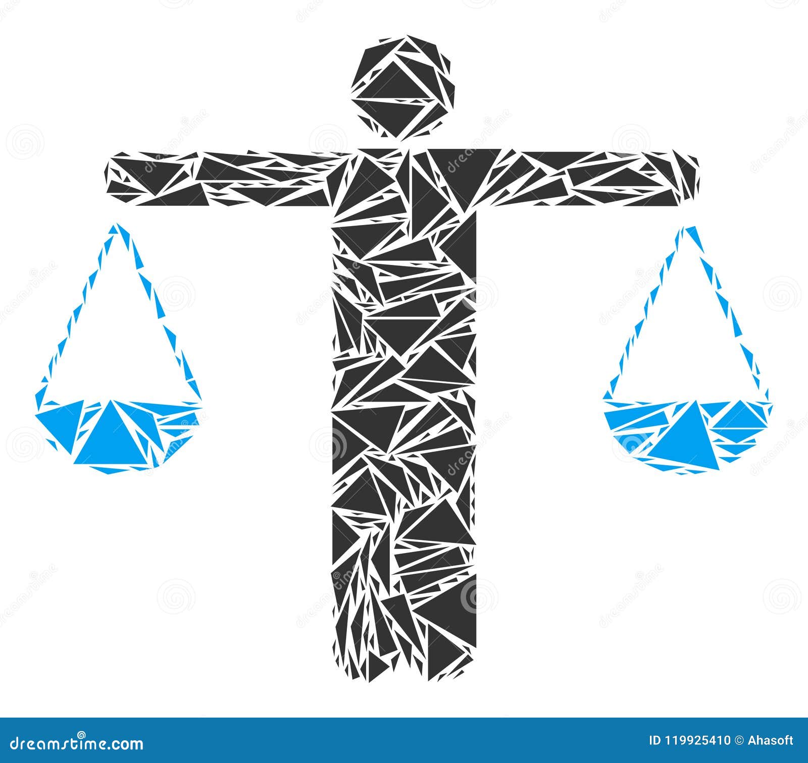 Person Collage Of Triangles Vector Illustration | CartoonDealer.com ...