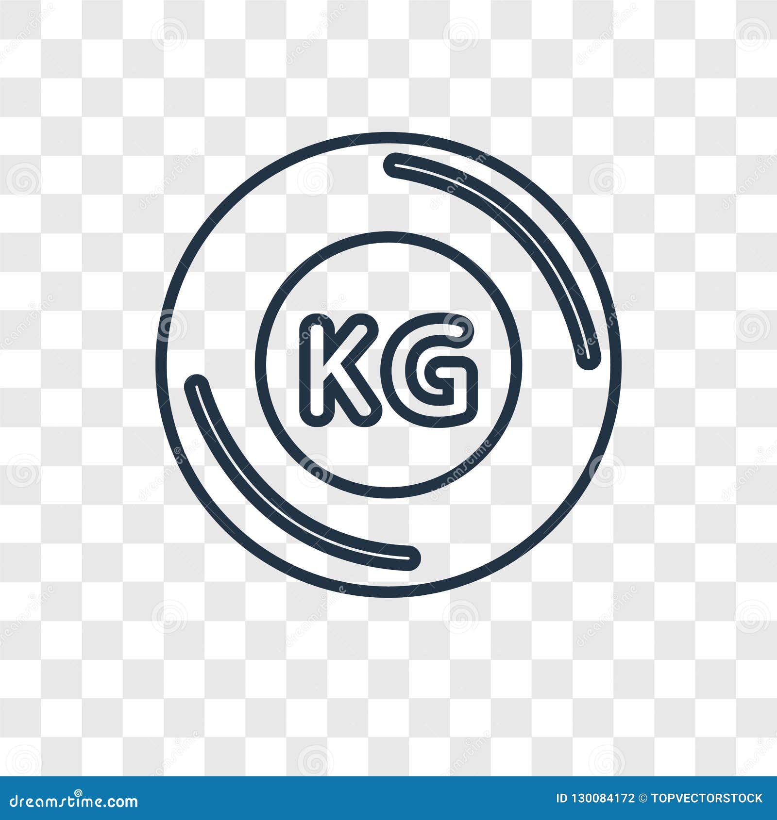 Weight Concept Vector Linear Icon Isolated on Transparent Background ...