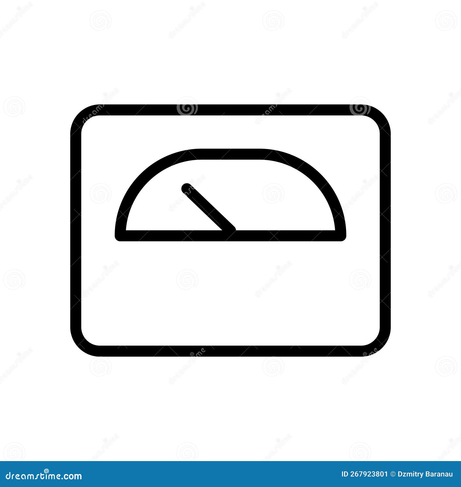 Weight Control Icon Line Isolated on White Background. Black Flat Thin ...