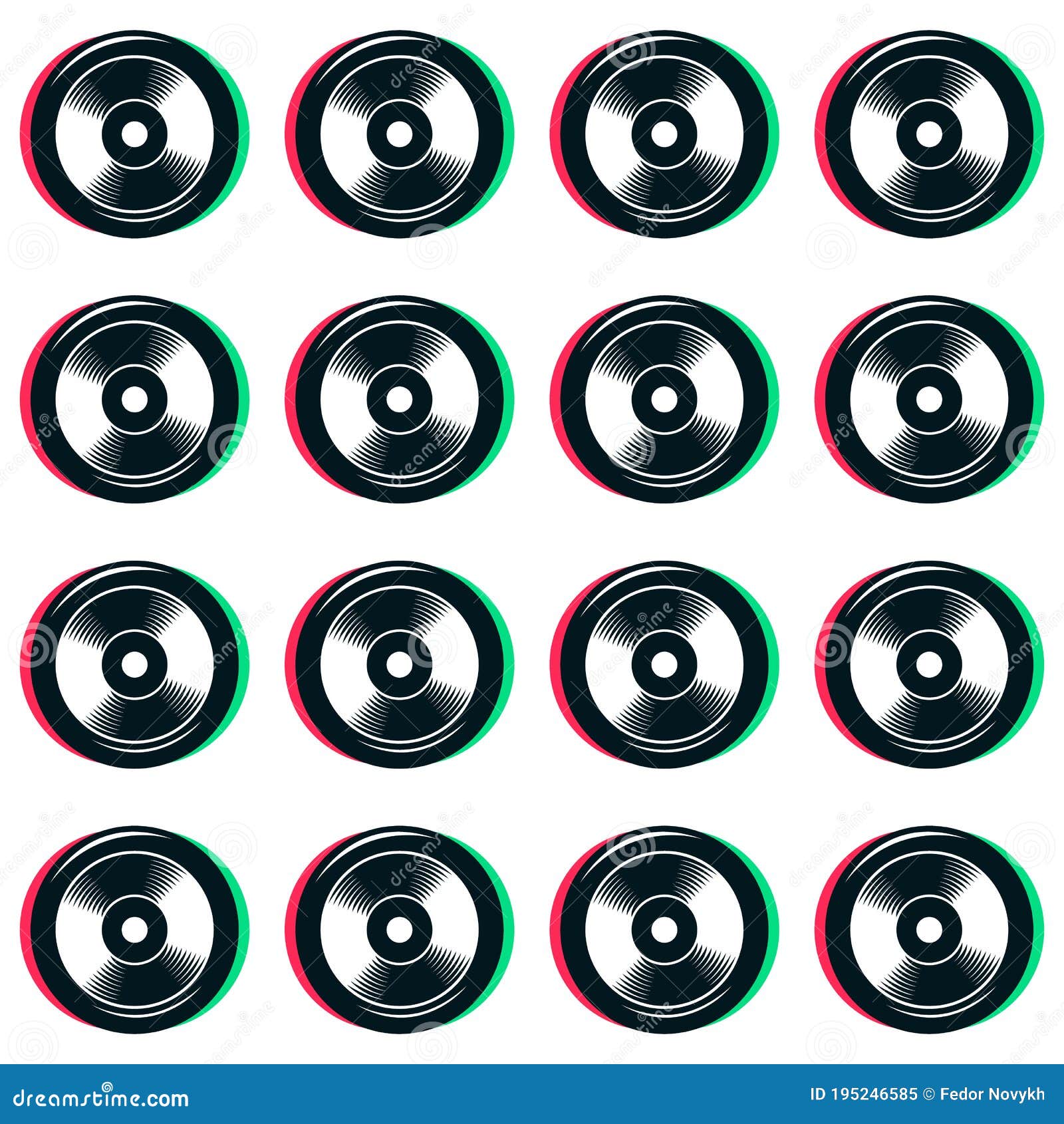 Weight Disc Seamless Pattern Stock Vector - Illustration of decorative ...