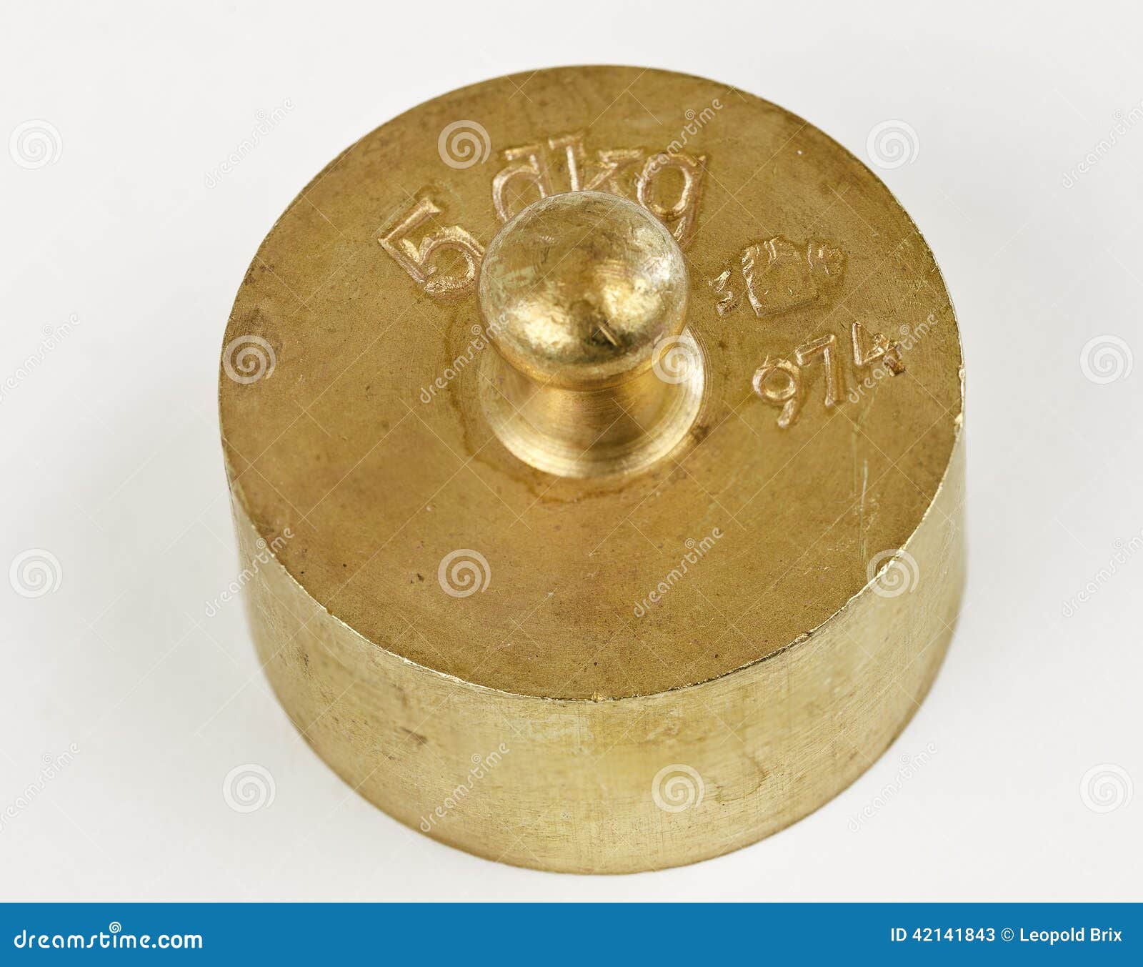 Weight of five decagramme stock image. Image of brass - 42141843