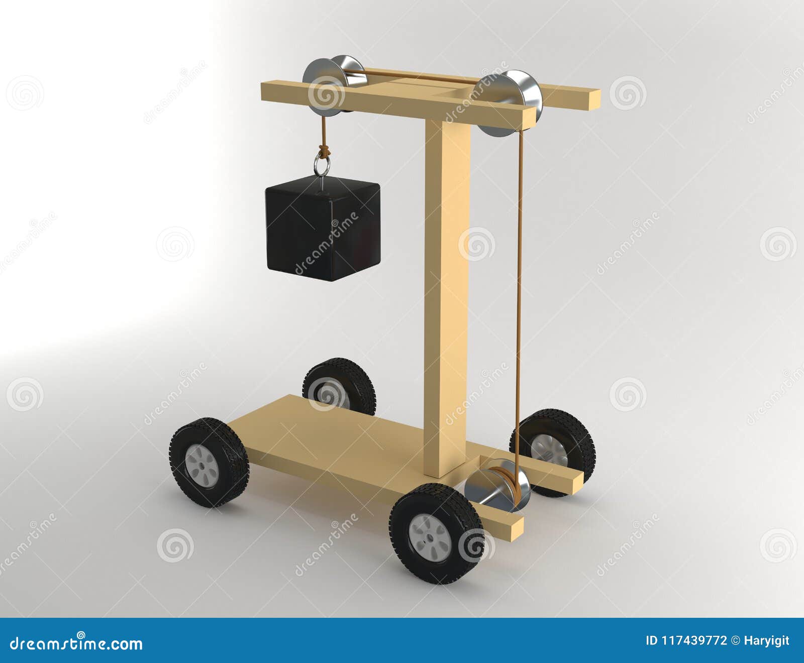 Weight is a Force Experiment. Stock Illustration - Illustration of mass ...