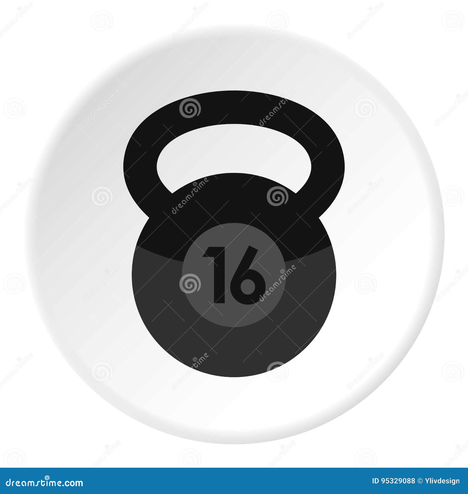 Weight icon circle stock vector. Illustration of iron - 95329088