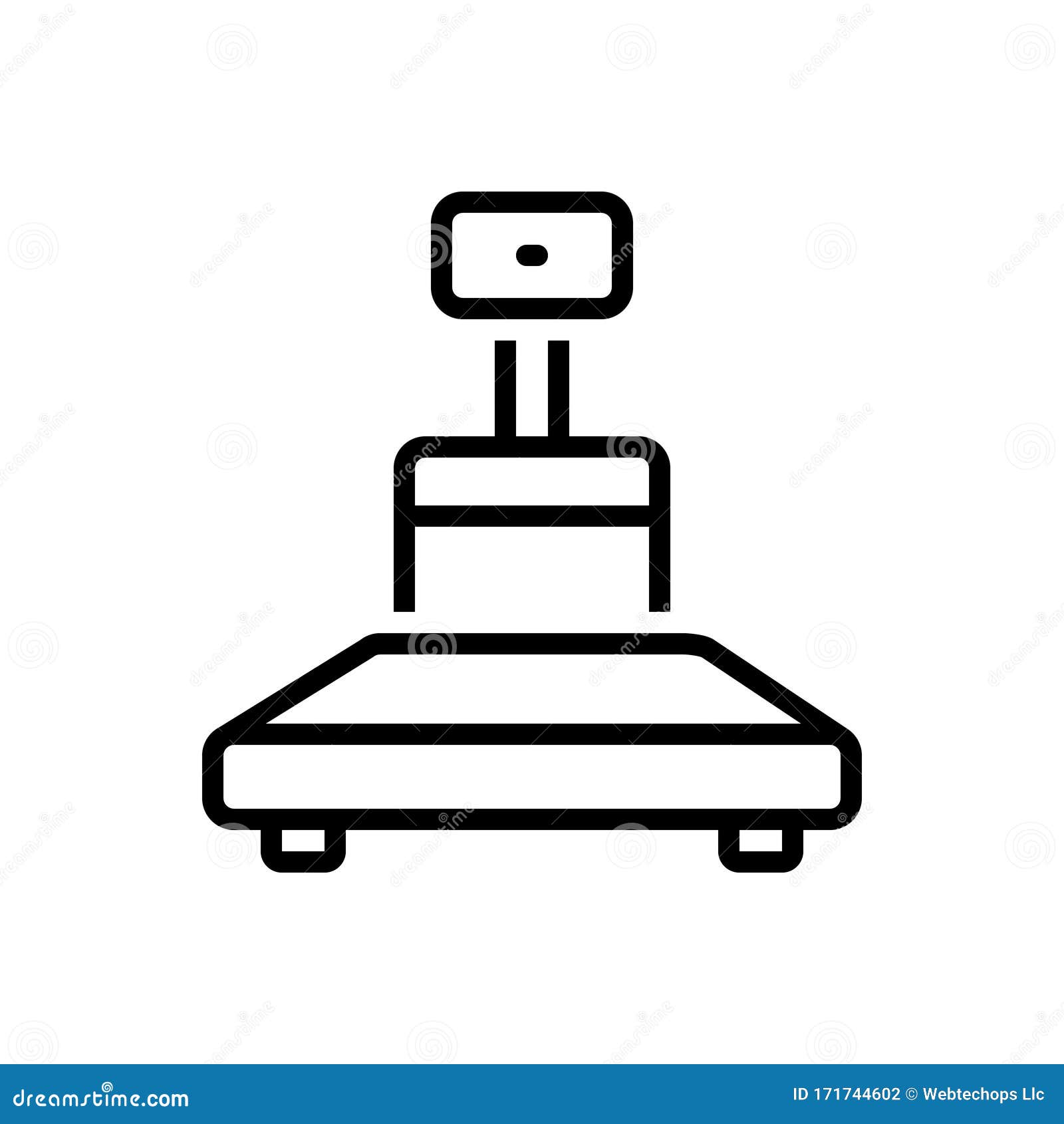 Black Line Icon for Weight, Heft and Meterage Stock Vector ...