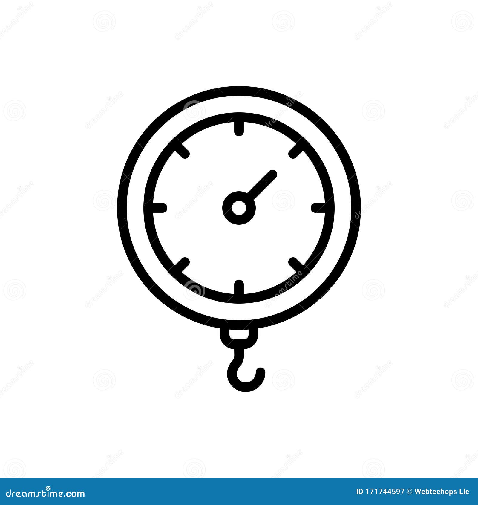 Black Line Icon for Weight, Heft and Meterage Stock Vector ...