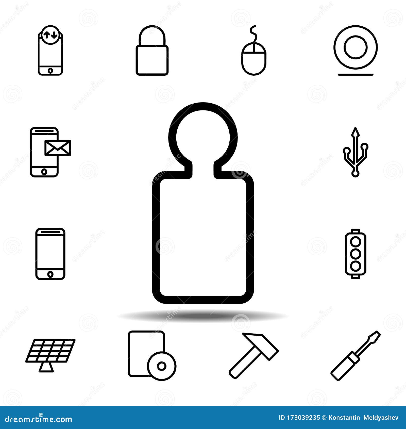 Weight Icon. Simple Thin Line, Outline Vector Element of Minimalistic, Web Icons Set for UI and ...