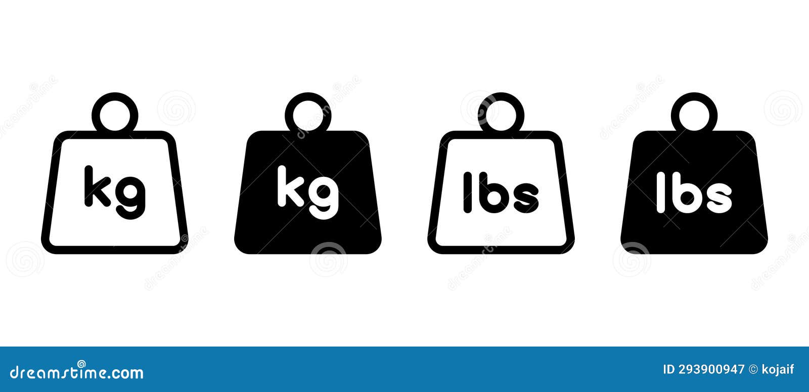 Weight Icon Vector Set. Kettlebell Symbol Stock Vector - Illustration ...