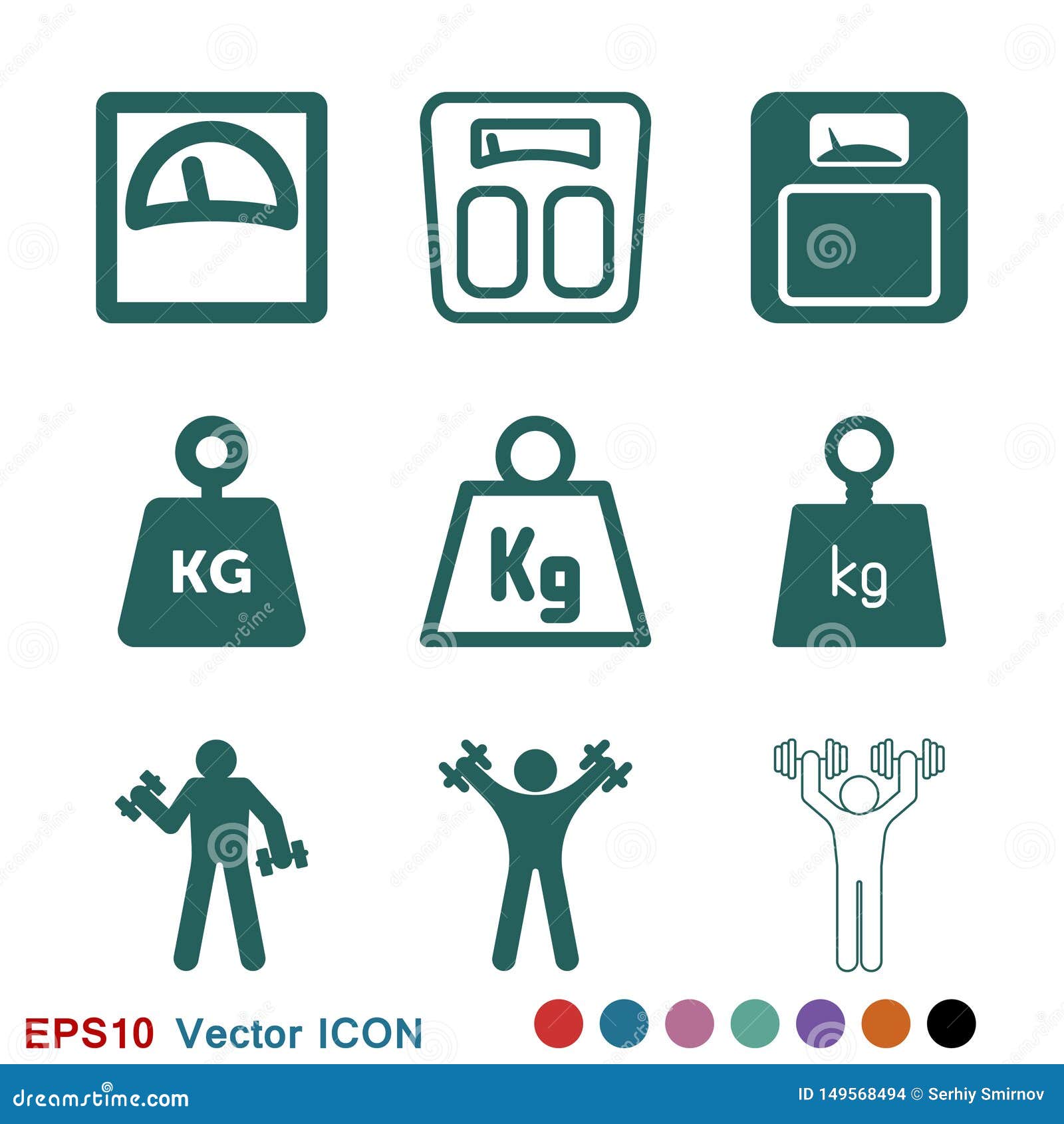 Weight Icon Vector Sign Symbol for Design Stock Illustration ...