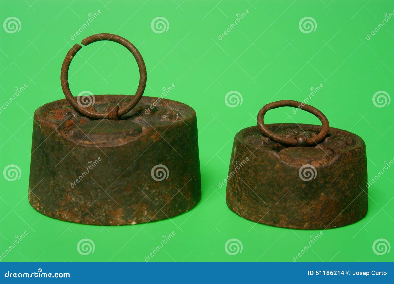 Weight Iron,two Rusty Iron Weights Stock Photo - Image of clipping ...