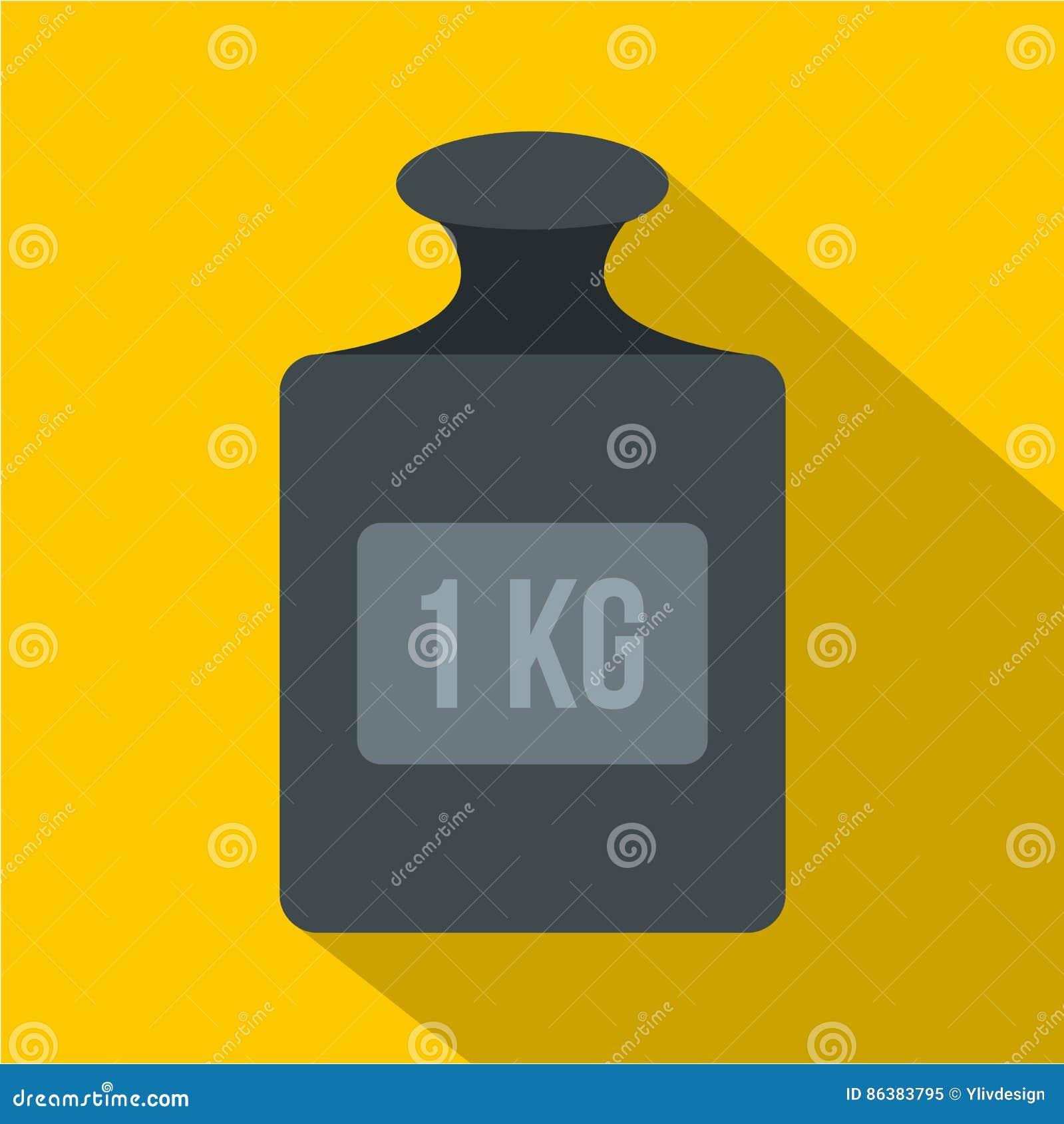 Weight 1 Kg Icon, Flat Style Stock Vector - Illustration of icon, heavy ...