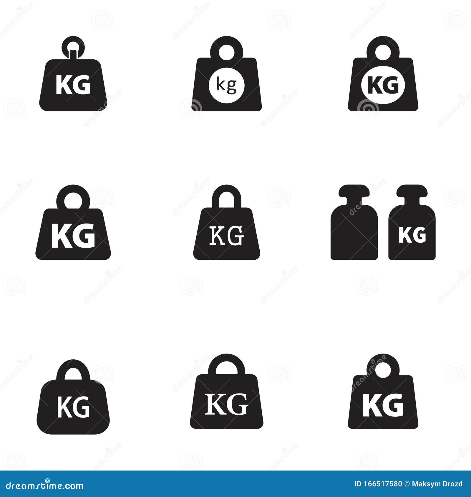Weight Kilogram Icon Vector Isolated Stock Vector - Illustration of ...