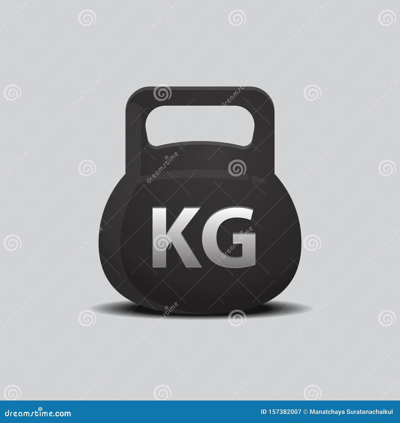 Weight kilogram icon. stock vector. Illustration of iron - 157382007