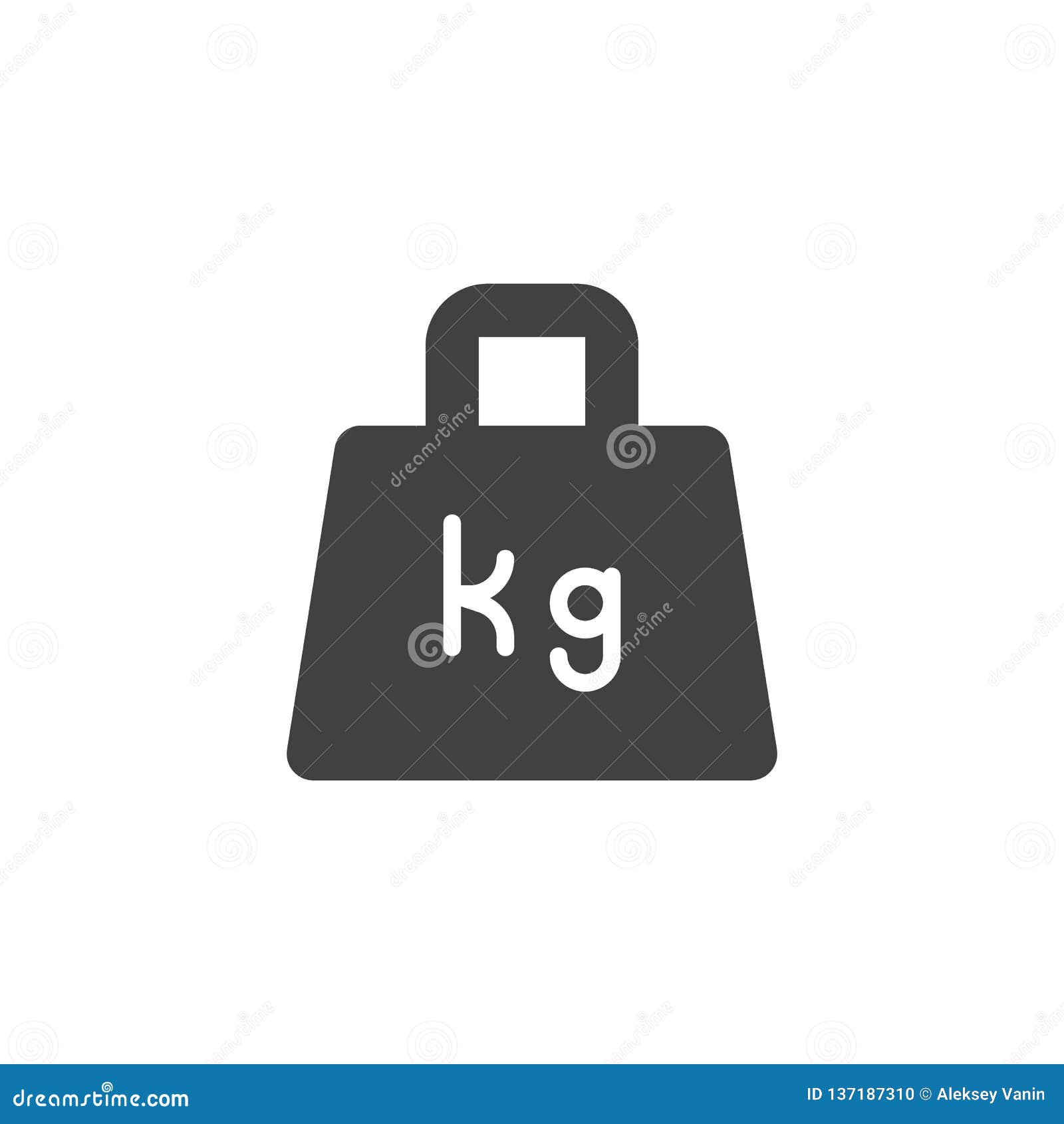 Kilogram Vector Icon Symbol Isolated On White Background ...