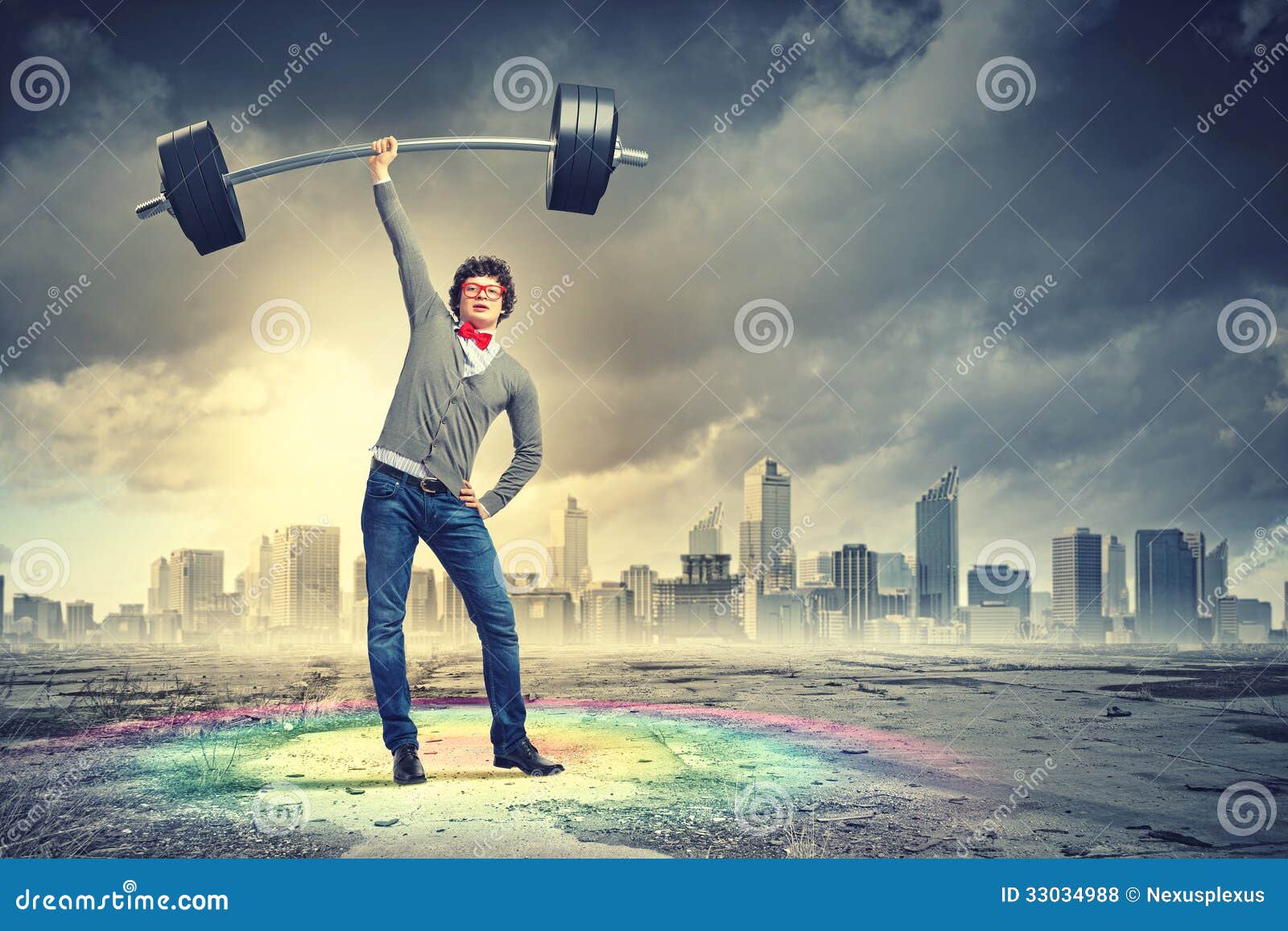 Weight Lifting businessman stock photo. Image of lifting - 33034988