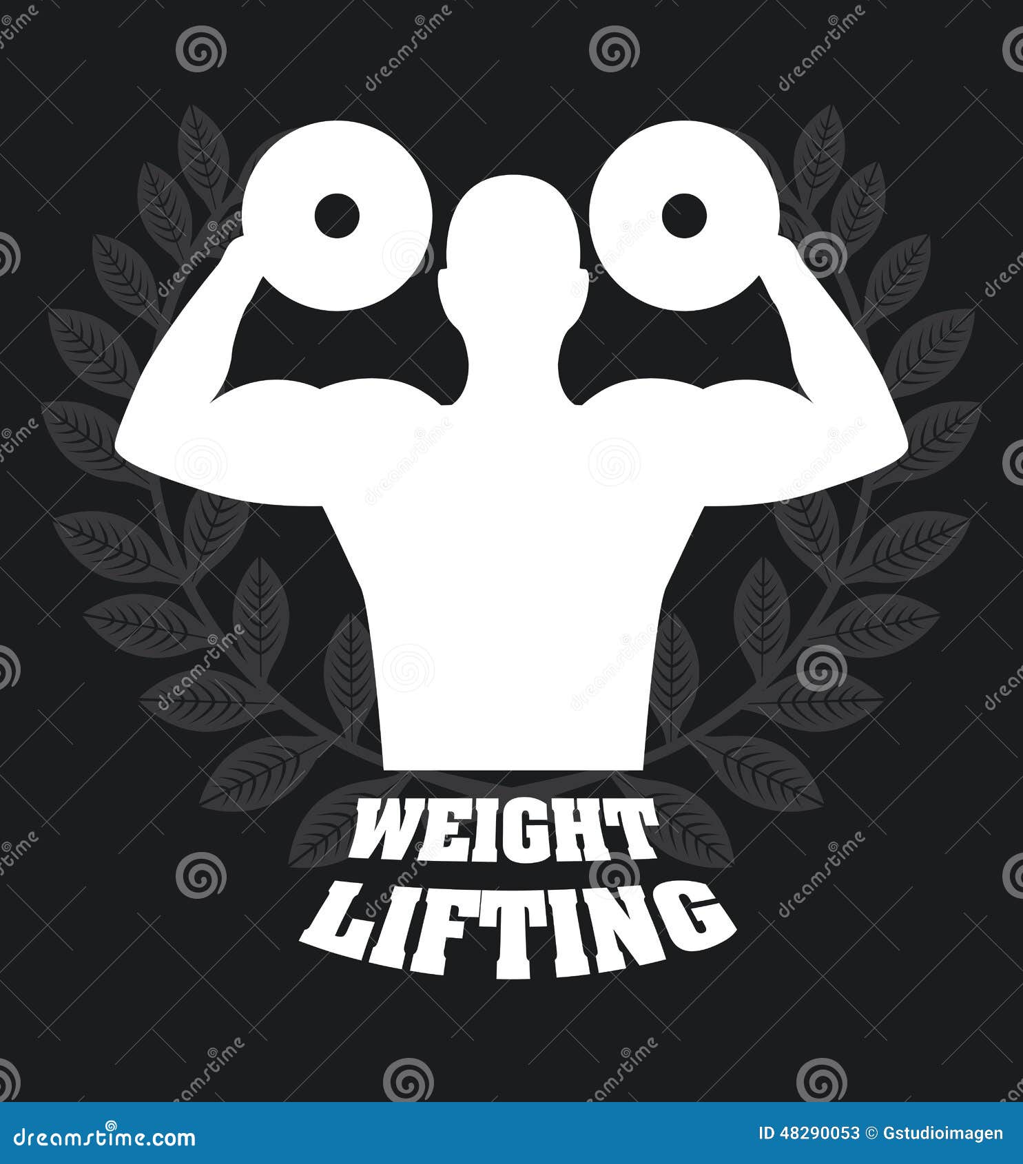 Weight lifting stock vector. Illustration of figure, devices - 48290053
