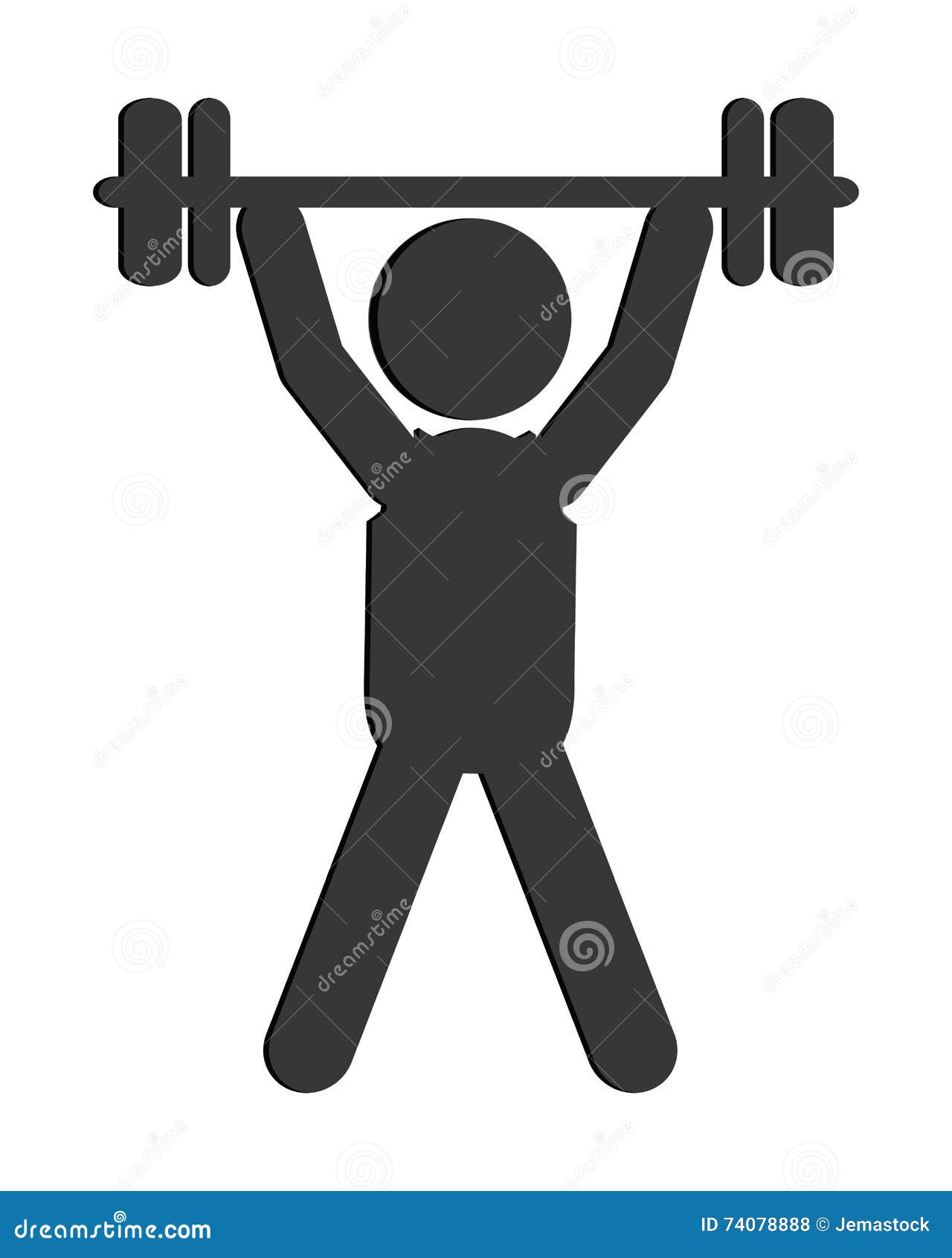 Weight Lifting Pictogram Icon Stock Illustration - Illustration of ...