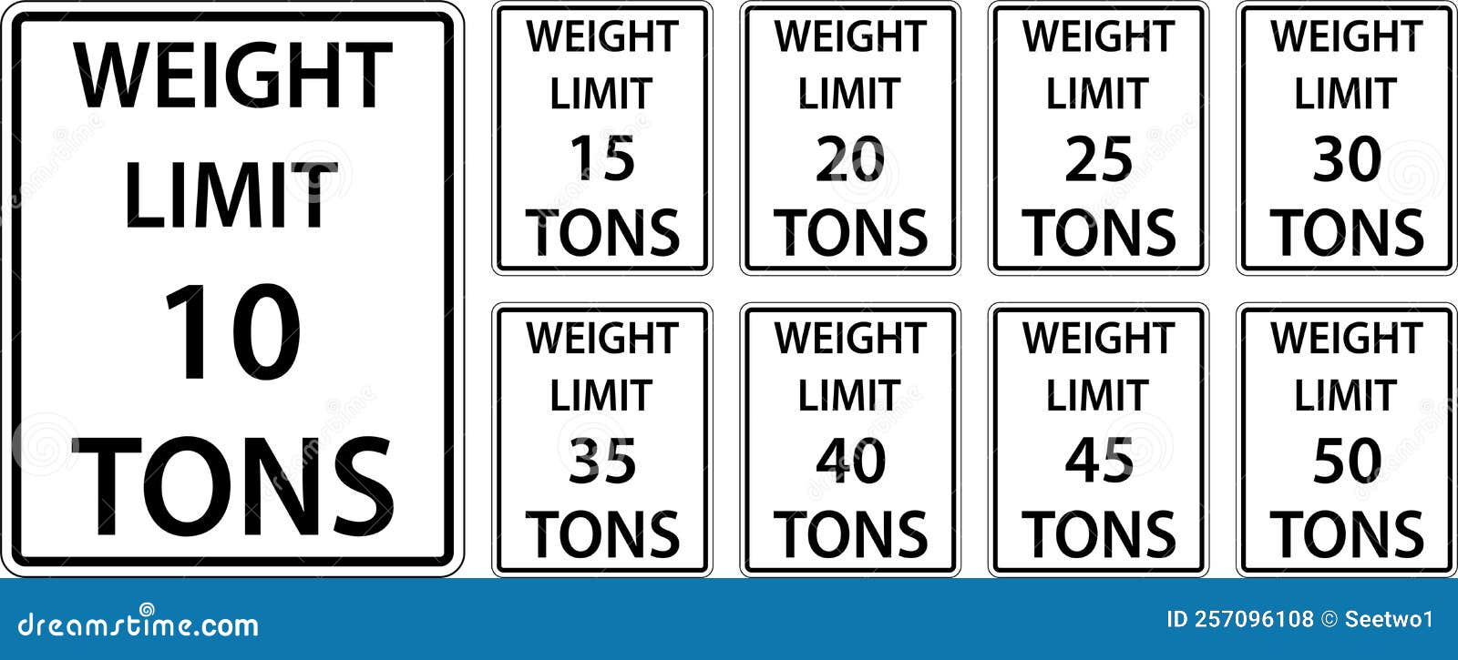 Weight Limit Set Sign on White Background Stock Vector - Illustration ...